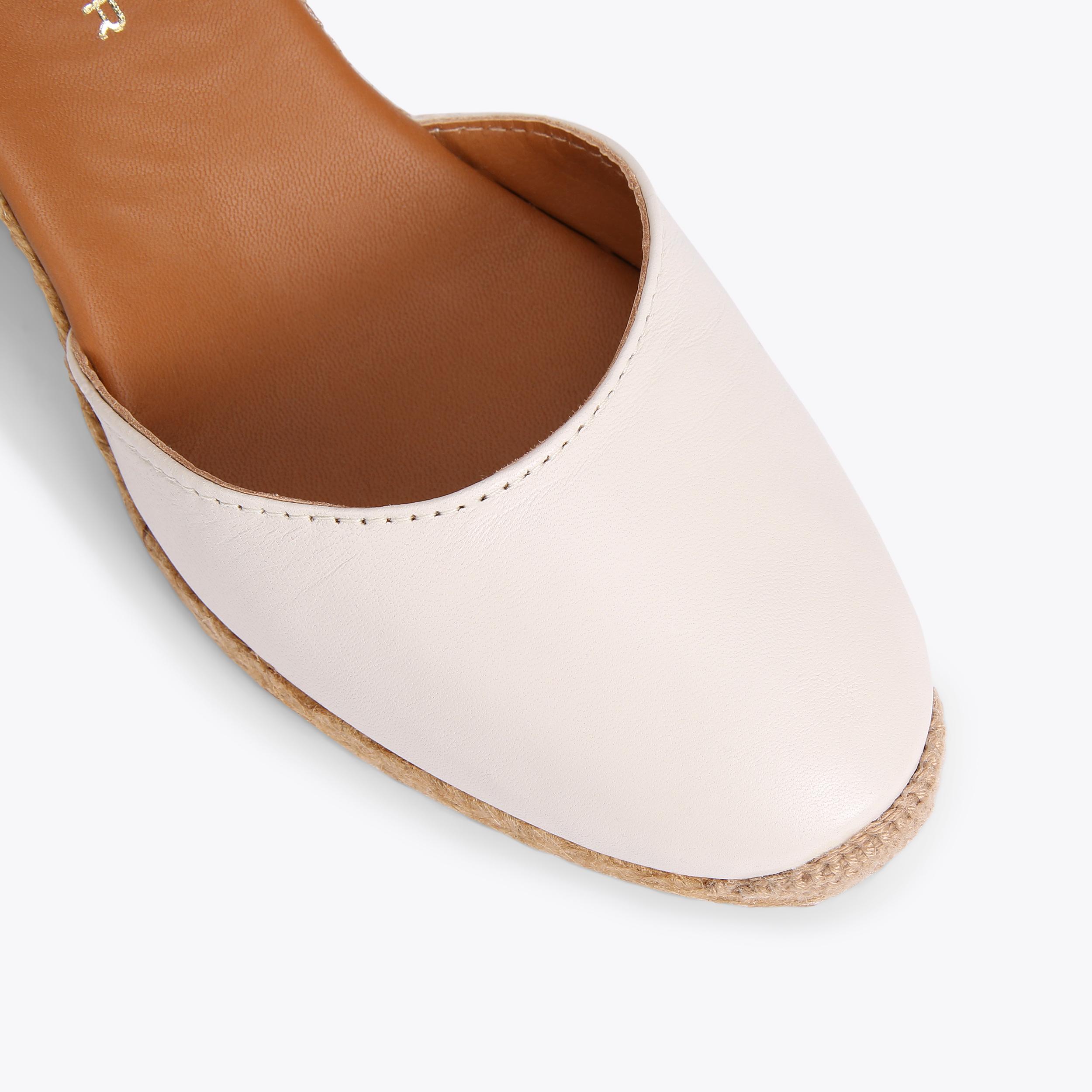 MONTY Cream Leather Espadrille Wedges by KURT GEIGER LONDON