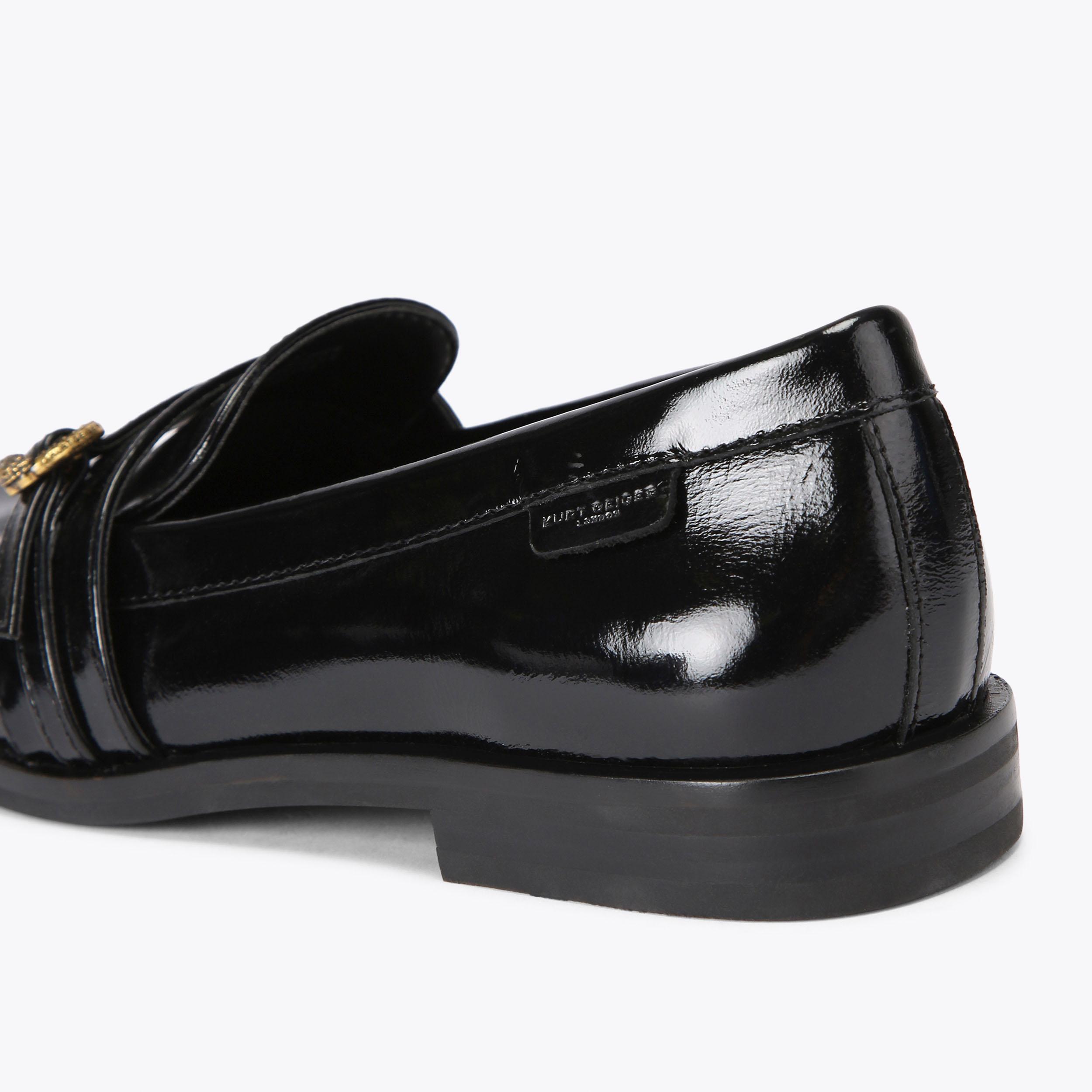MAYFAIR SLIM LOAFER Black Patent Slip On Loafer by KURT GEIGER LONDON