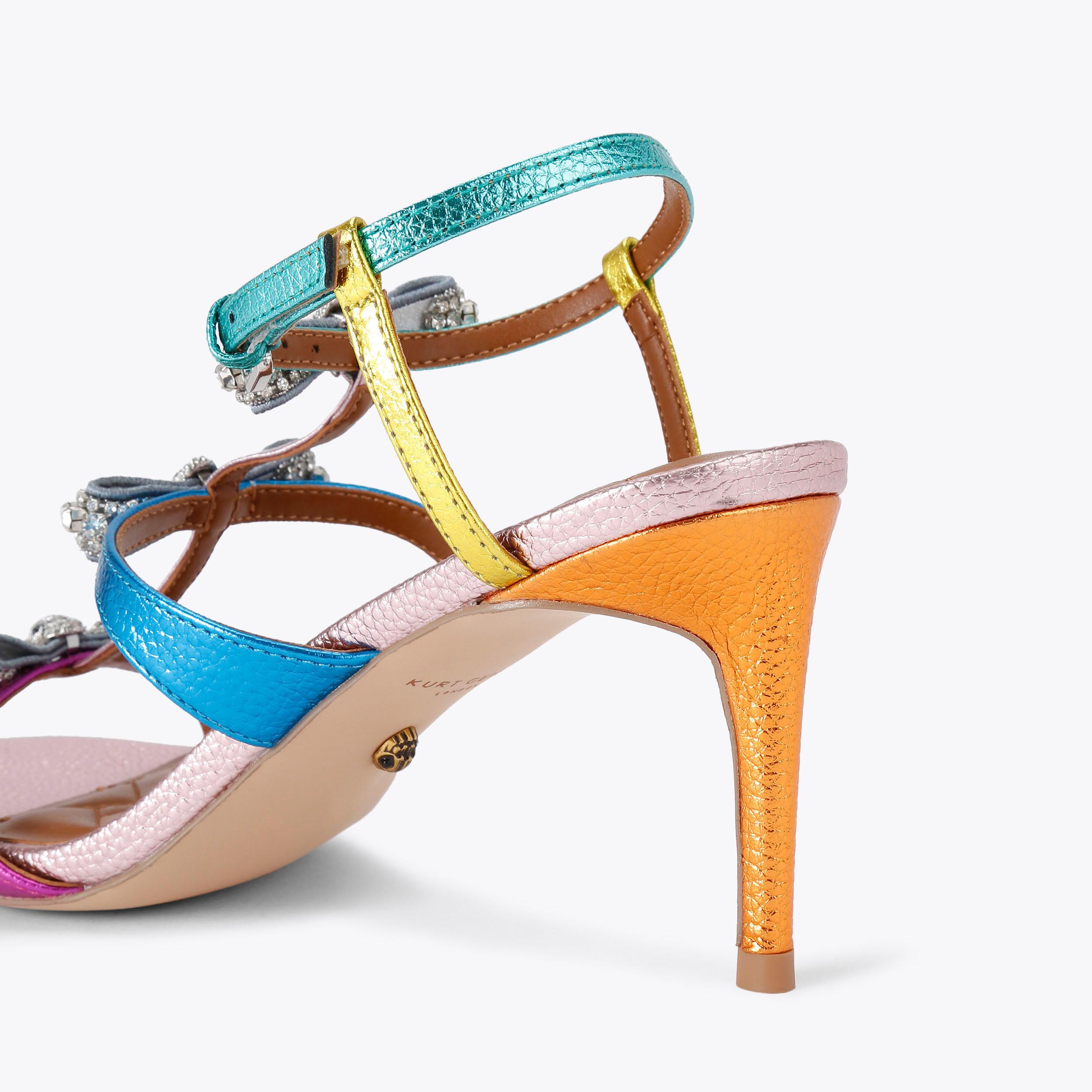 PIERRA MINI BOW Multi Colour Leather Heel by KURT GEIGER LONDON