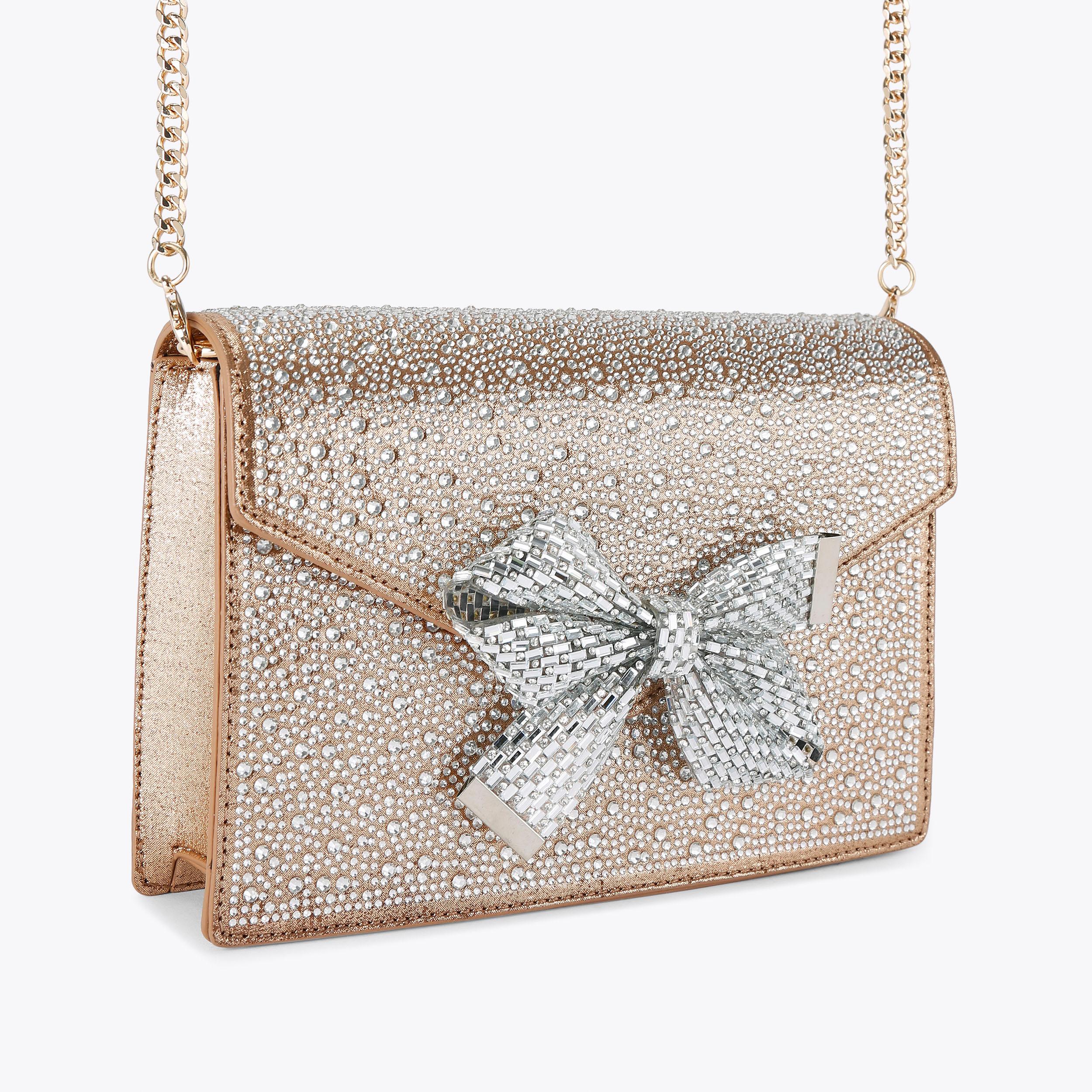 REGAL BOW Crystal Clutch Bag by CARVELA