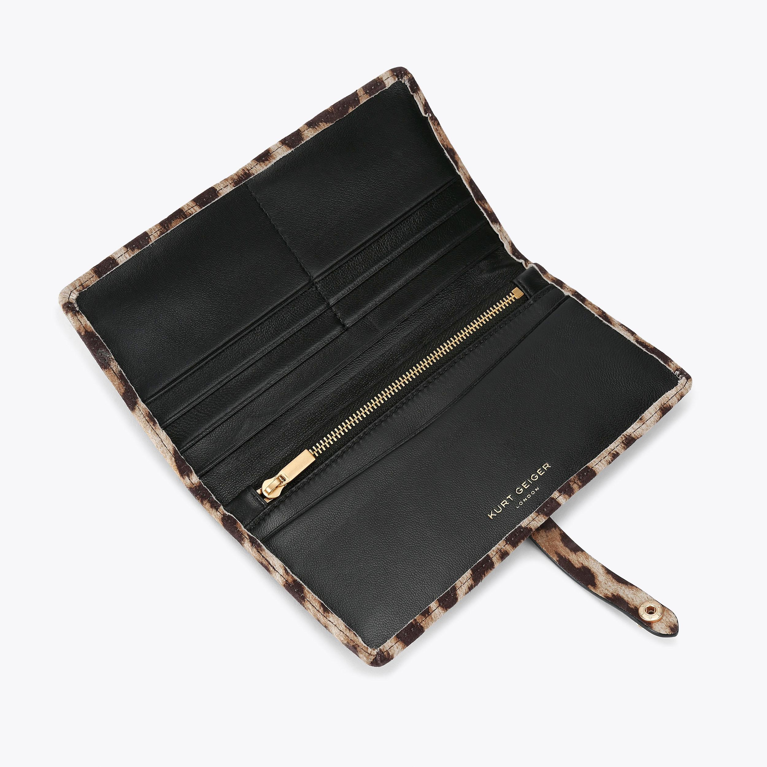 KENSINGTON SOFT WALLET Leopard Long Wallet by KURT GEIGER LONDON