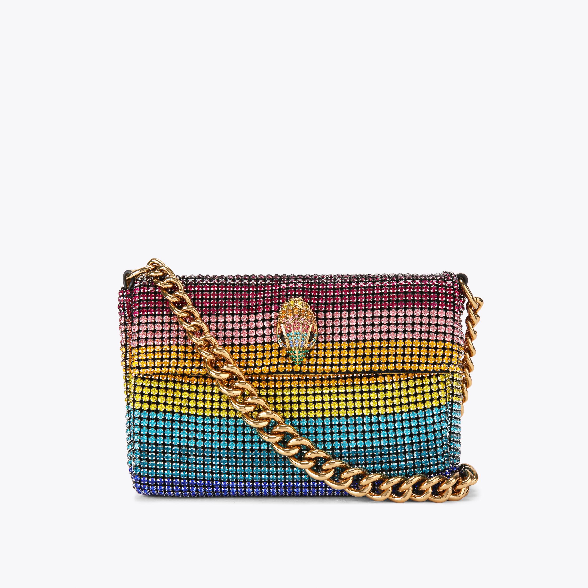 SM PARTY SHOULDER BAG Rainbow Stripe Shoulder Bag by KURT GEIGER LONDON