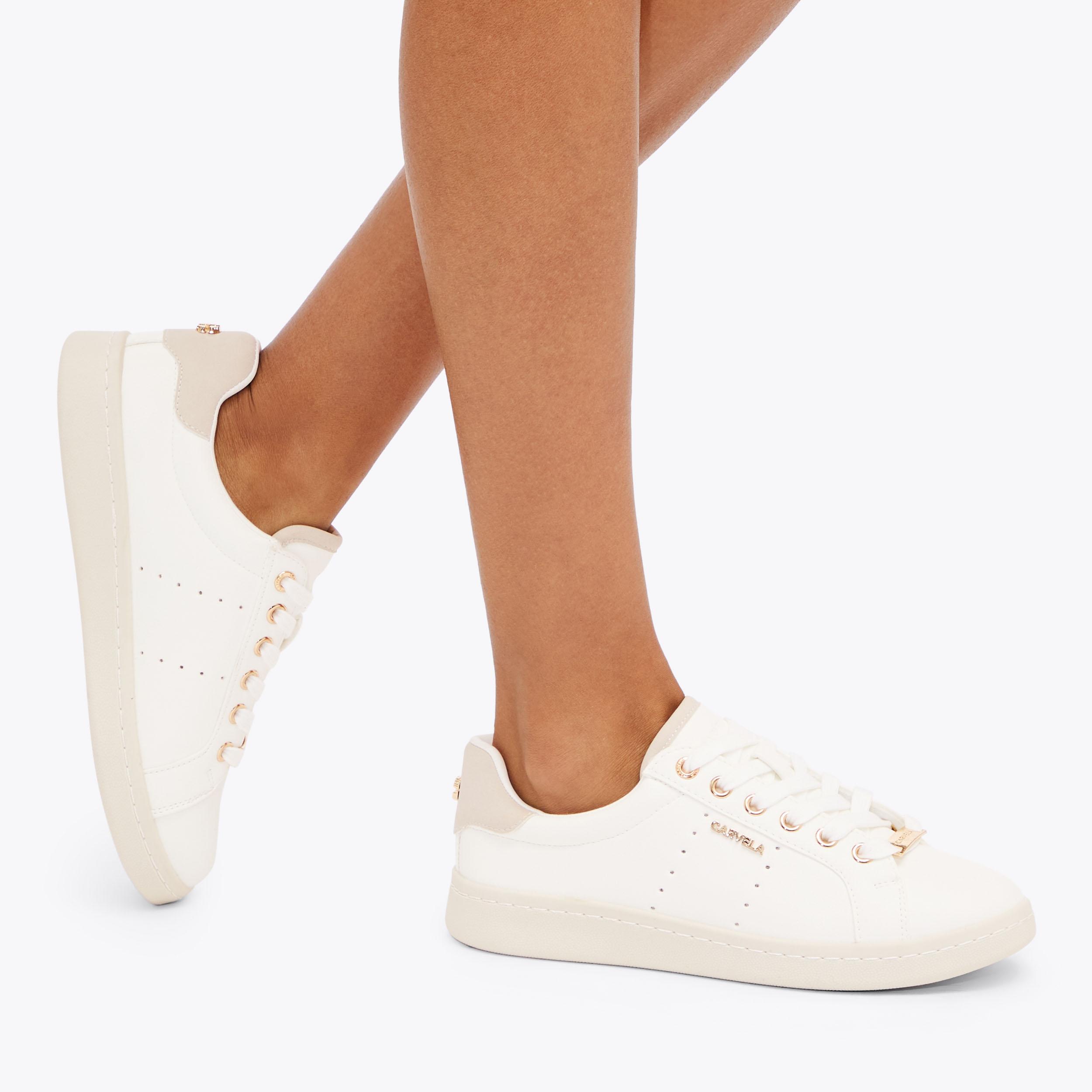 LUELLA White Lace Up Trainer by CARVELA