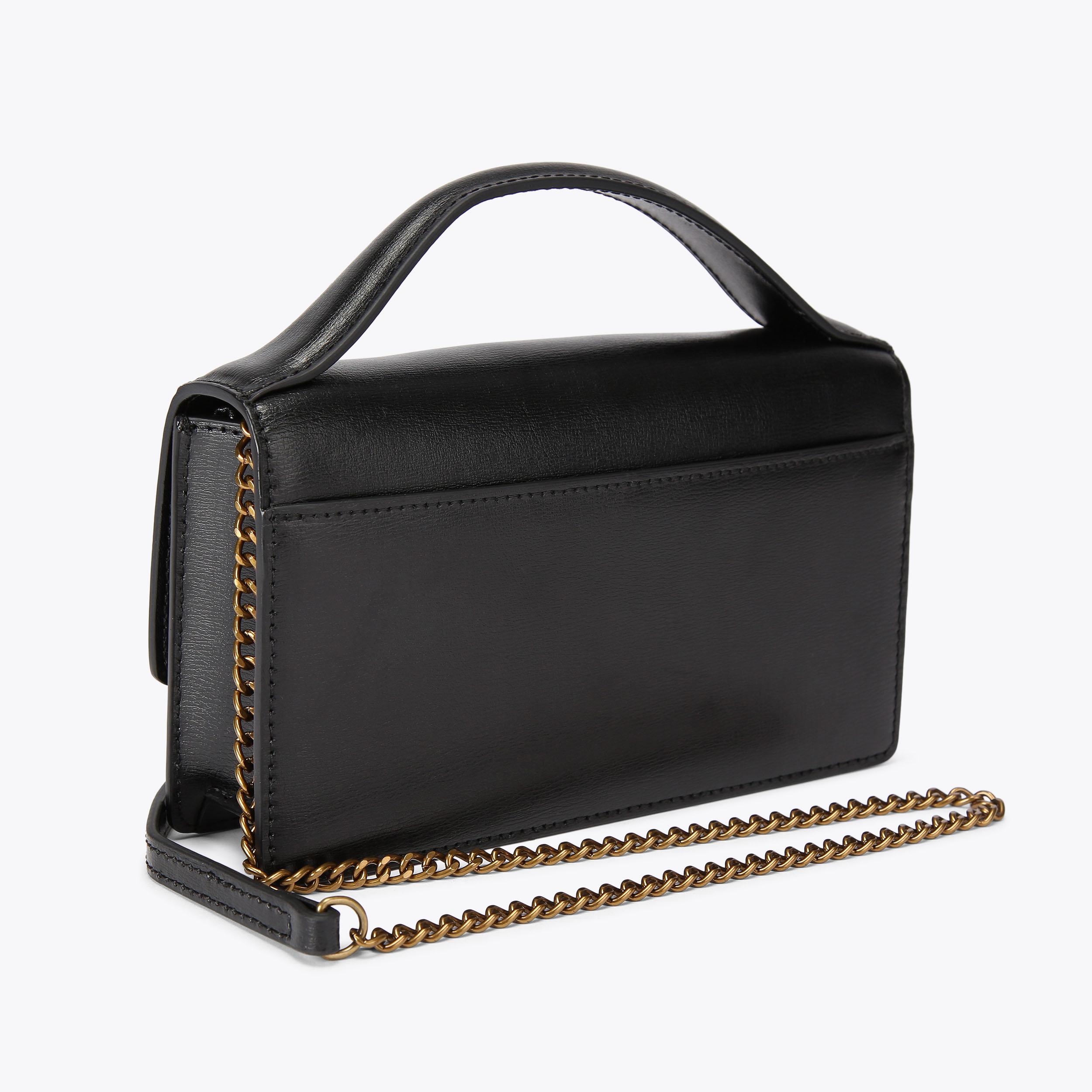 SM BOND TOP HANDLE BAG Black Top Handle Bag by KURT GEIGER LONDON