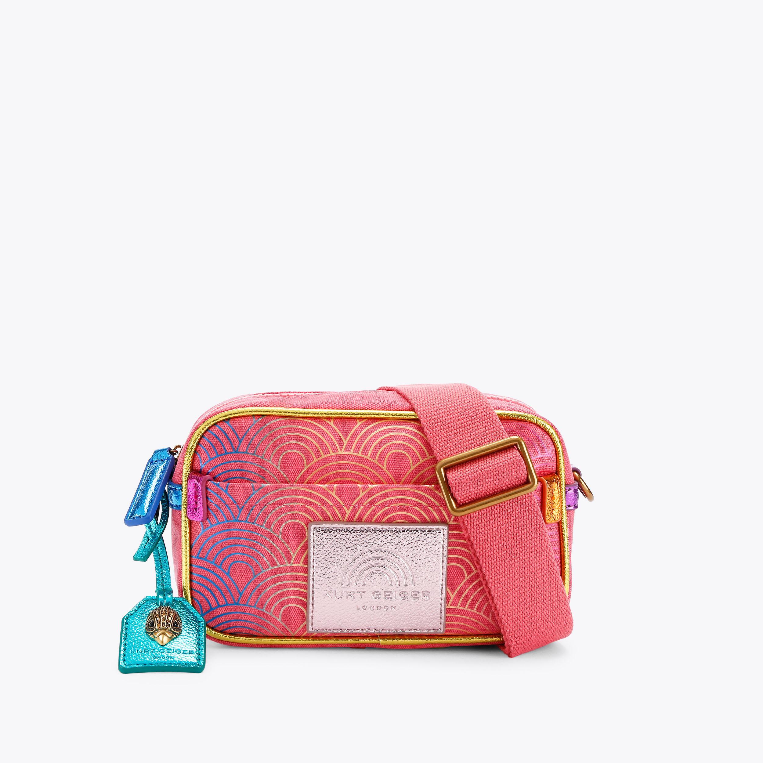 SOUTHBANK SM CAMERA BAG Pink Rainbow Camera Bag by KURT GEIGER LONDON