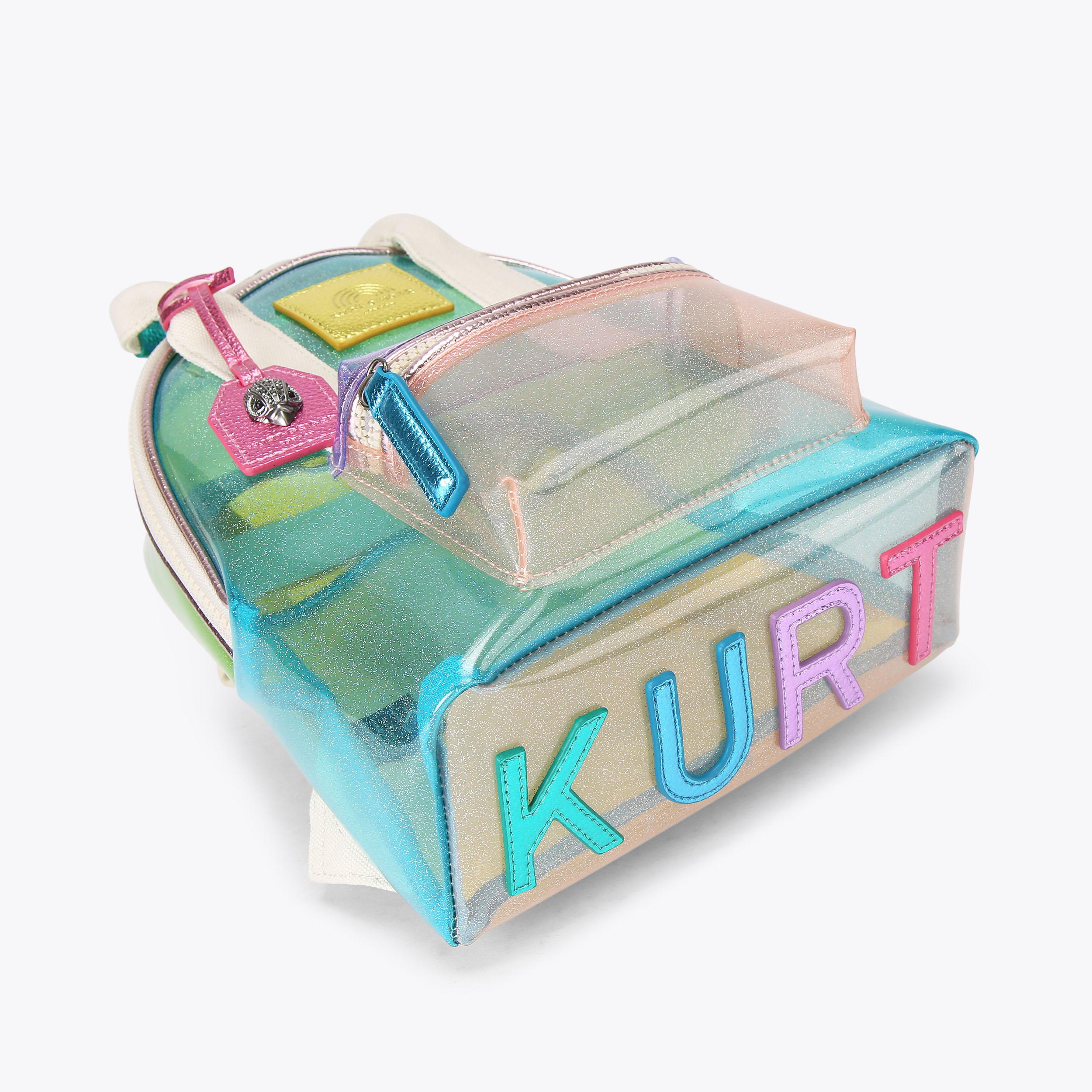 VINYL SOUTHBANK SM BCKPCK Vinyl Glitter Backpack by KURT GEIGER LONDON