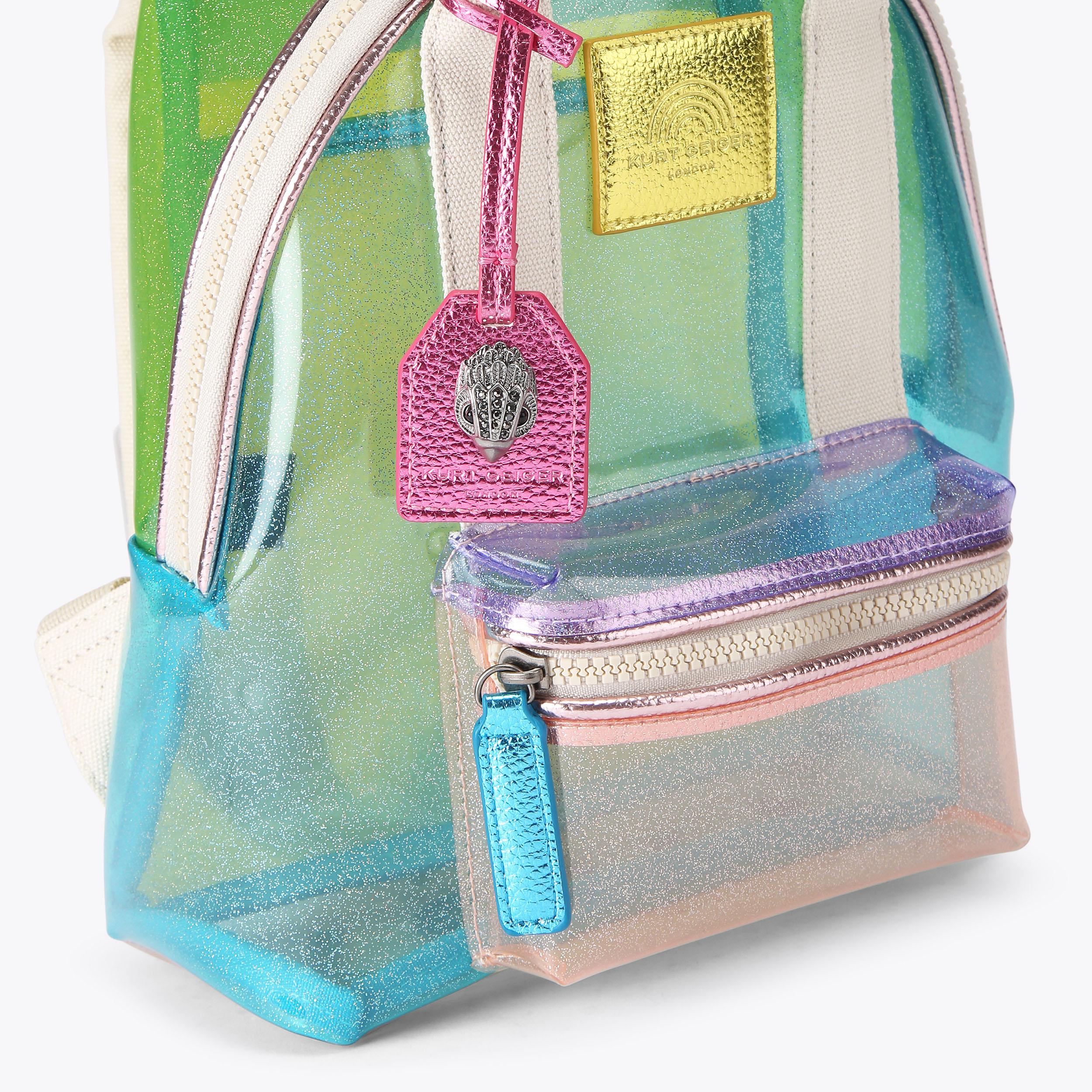 VINYL SOUTHBANK SM BCKPCK Vinyl Glitter Backpack by KURT GEIGER LONDON