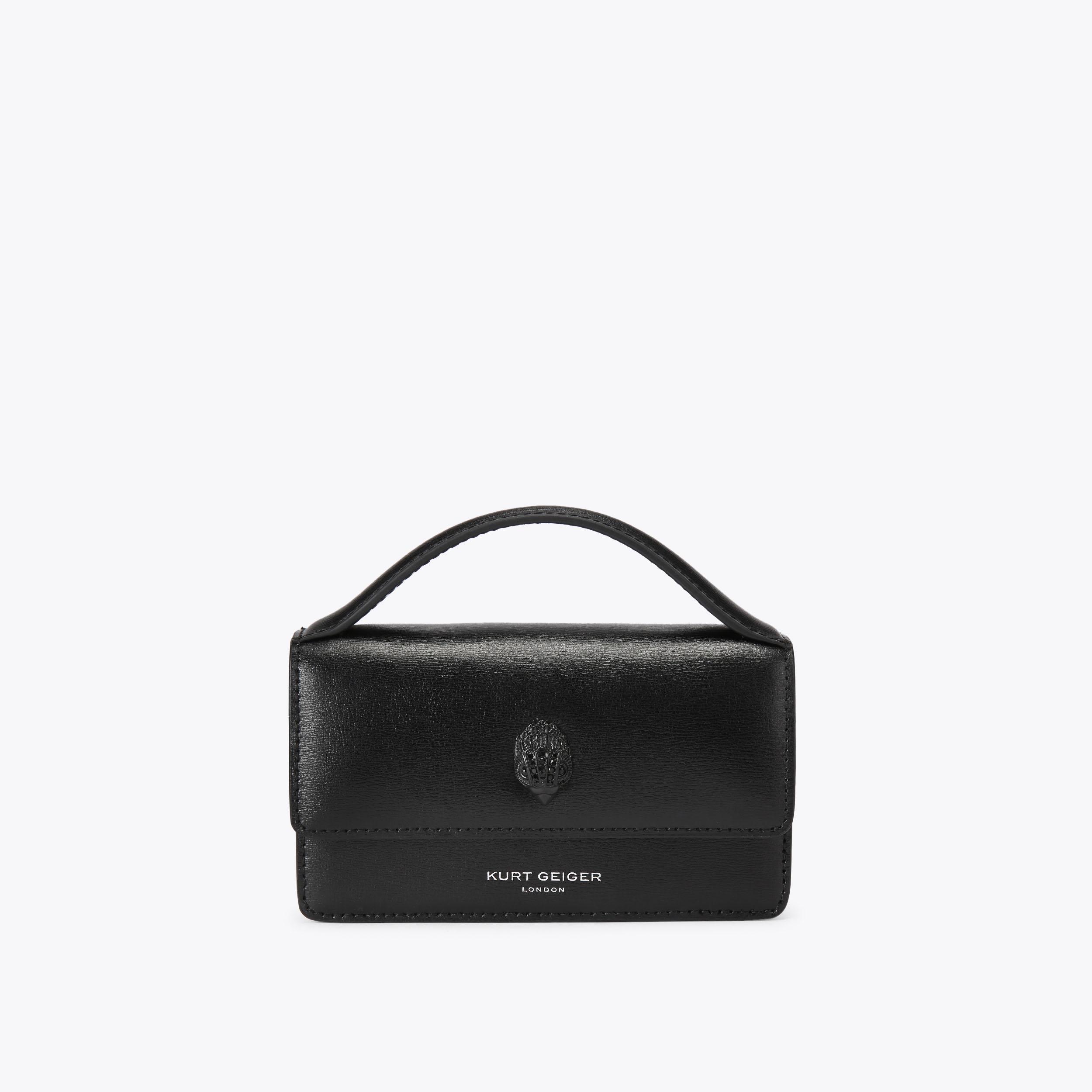 XS BOND TOP HANDLE BAG DR Black Drench Top Handle Bag by KURT GEIGER LONDON