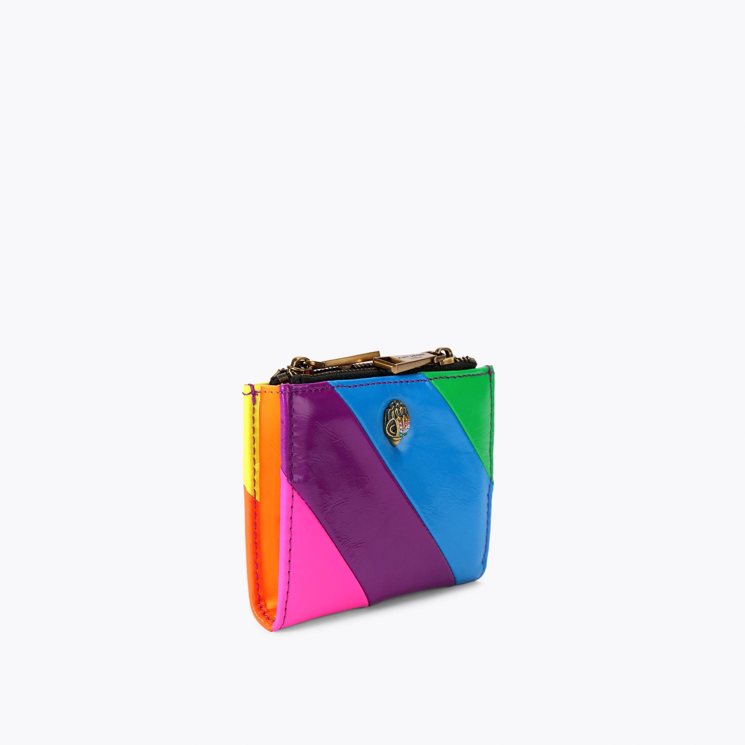 MINI PURSE KENSINGTON L Neon Striped Leather Purse by KURT GEIGER LONDON