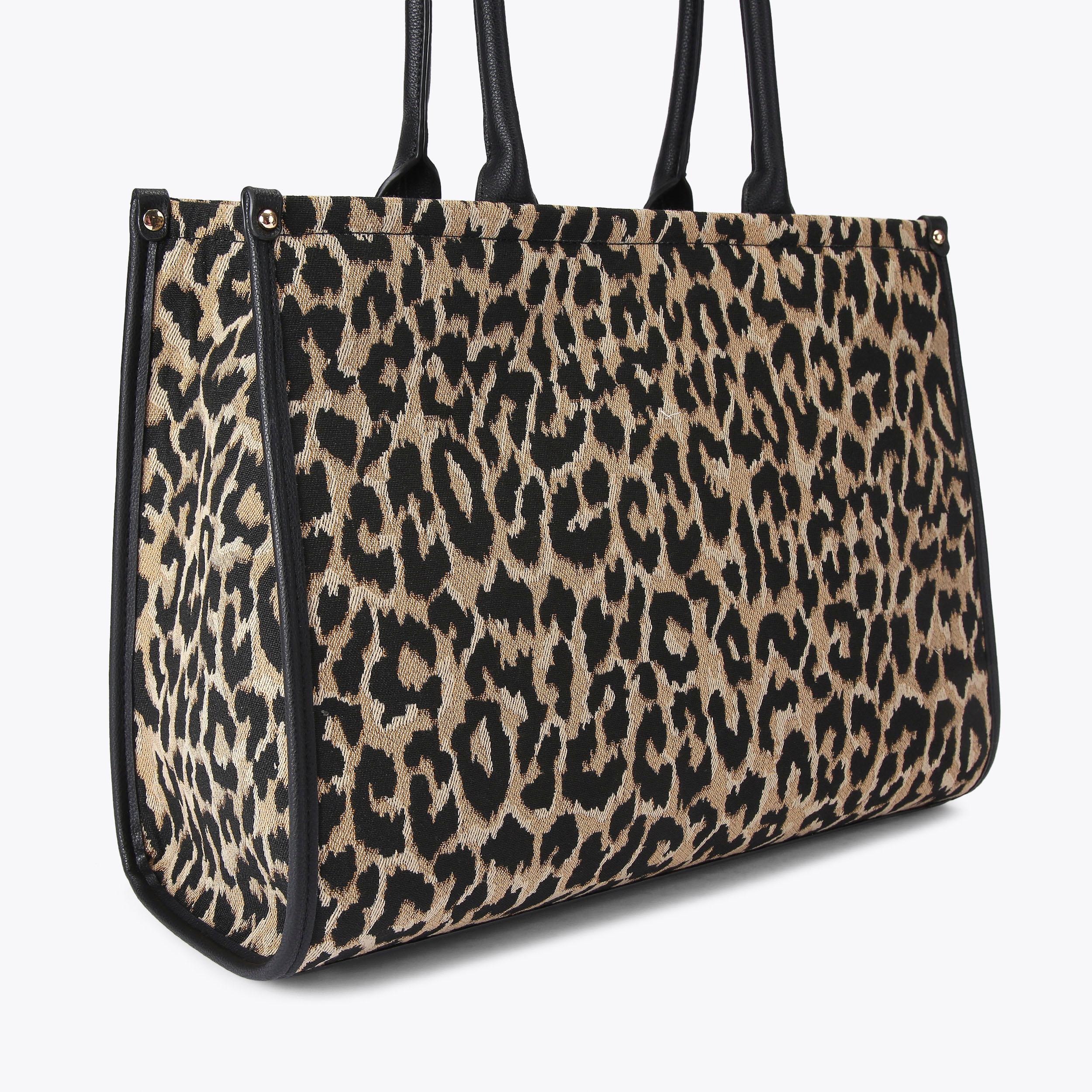 SORRENTO CHUCK IN TOTE Leopard Print Large Tote Bag by CARVELA