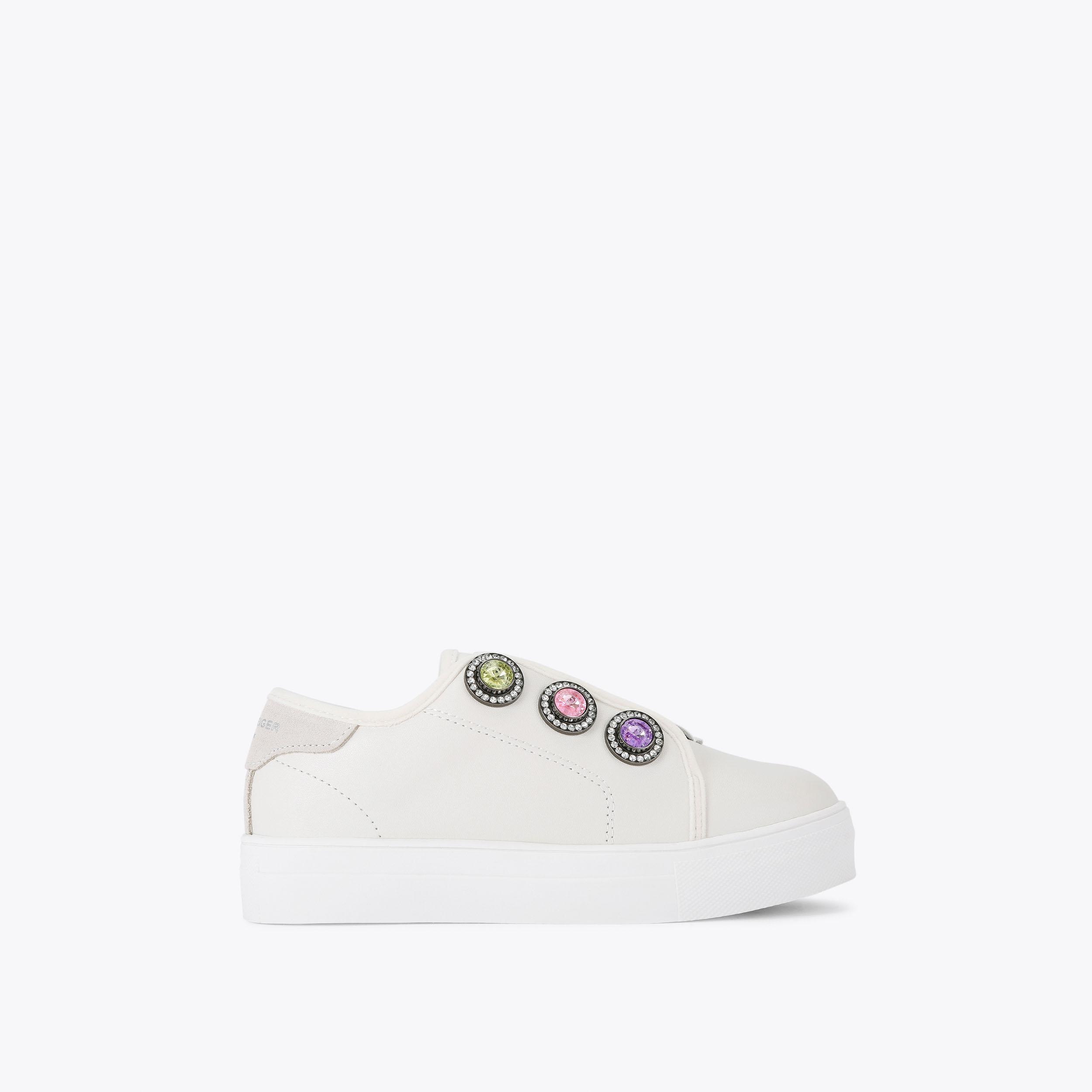 MINI LANEY OCTAVIA Bone Crystal Sneaker by KURT GEIGER LONDON