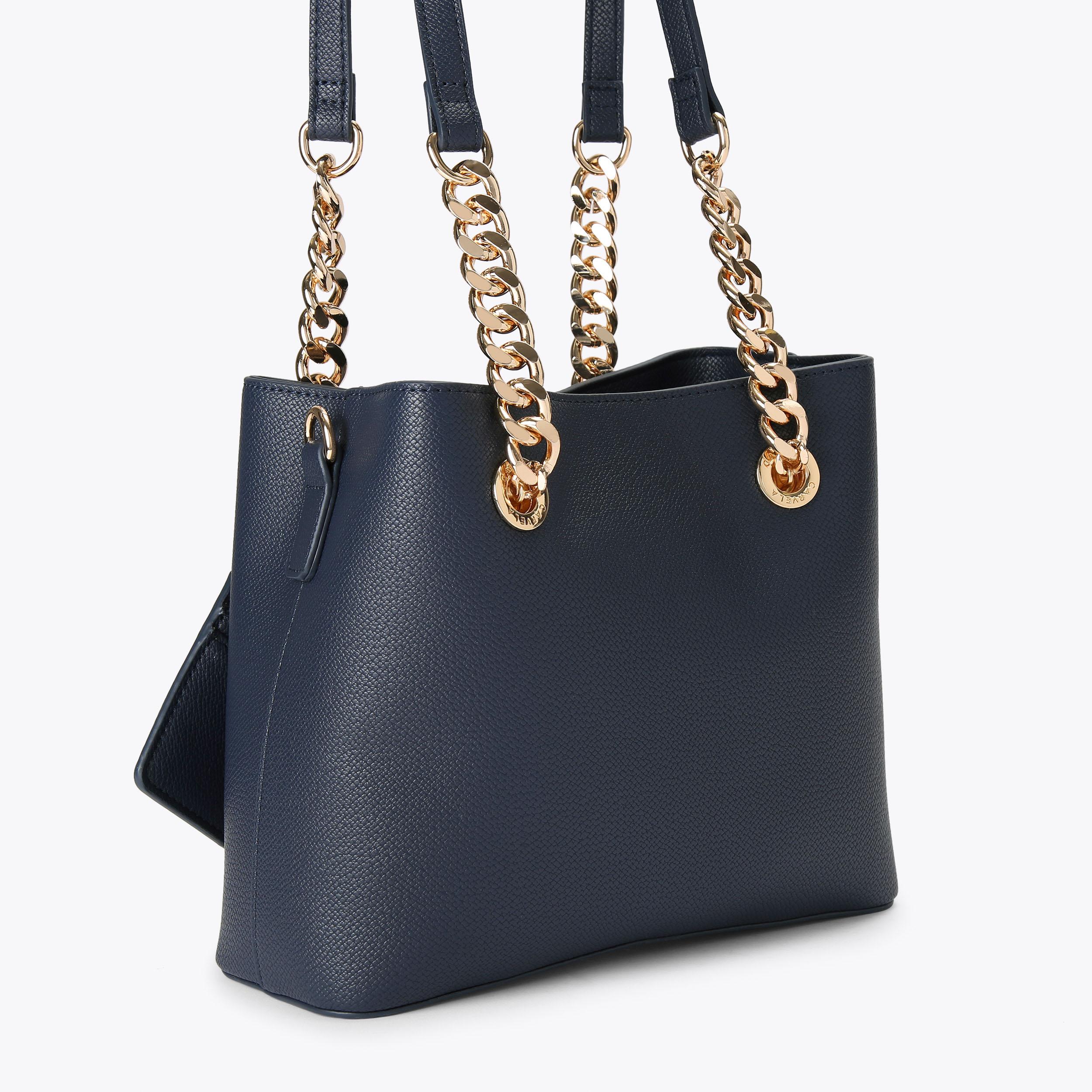 MINI CAMMIE 3 Navy Bucket Bag by CARVELA