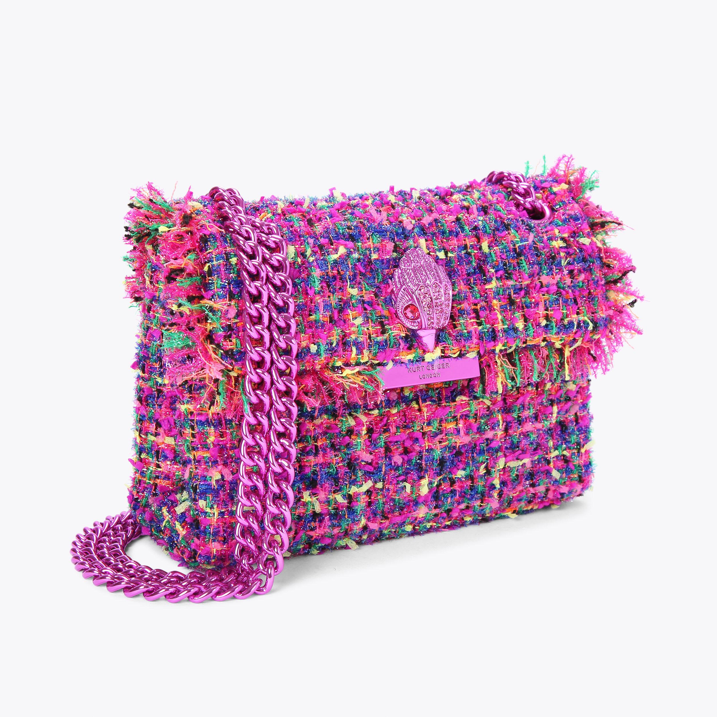 Tweed Mini Kensington Tweed Fabric Cross Body Bag By Kurt Geiger London