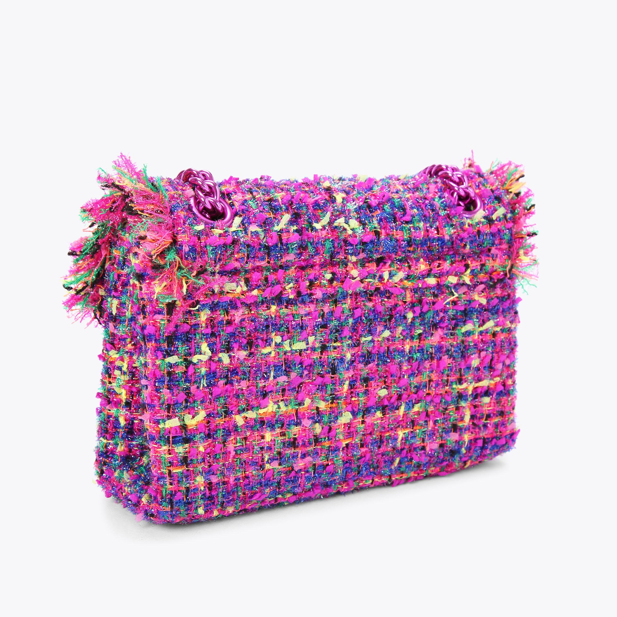 Tweed Mini Kensington Tweed Fabric Cross Body Bag By Kurt Geiger London