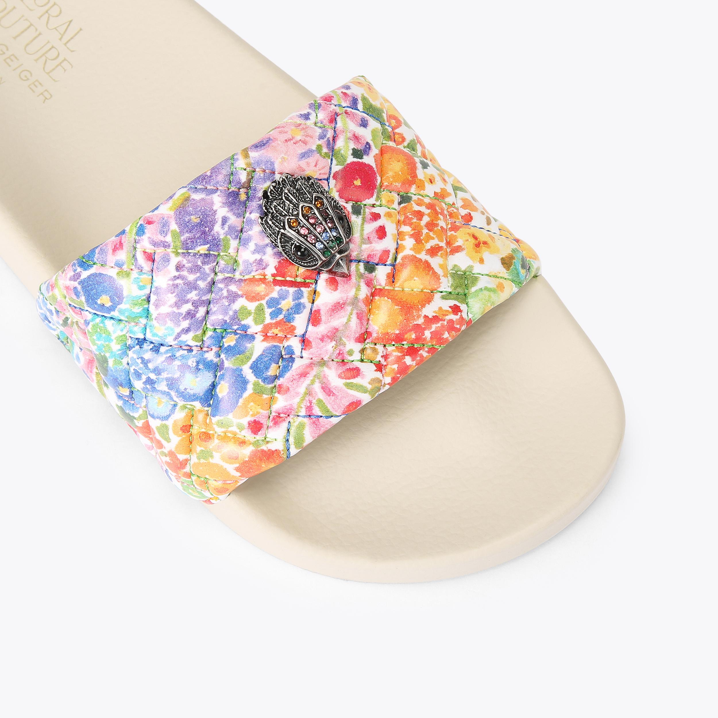 FC MEENA EAGLE Floral Slide On Sandals by KURT GEIGER LONDON