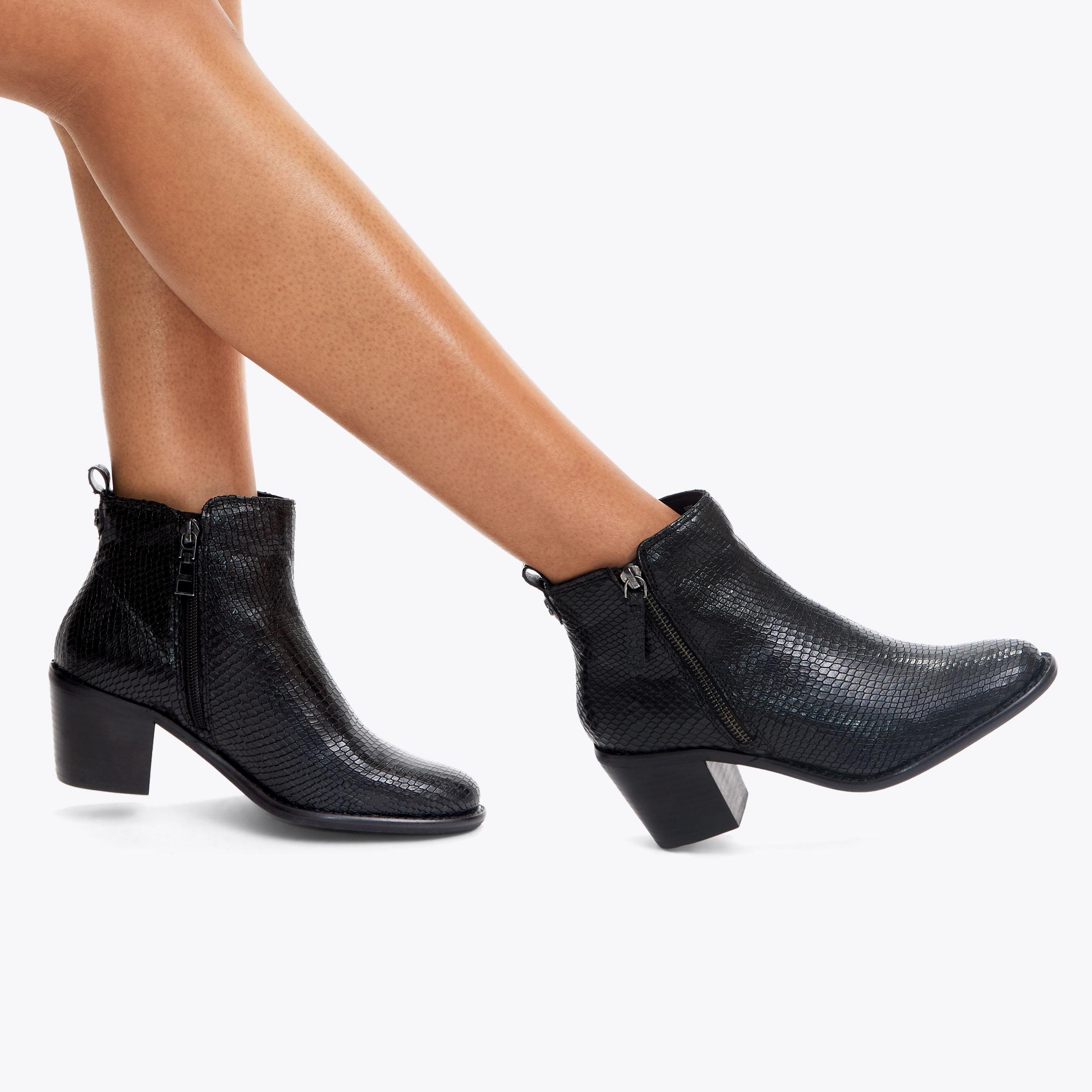 SECIL Black Leather Ankle Boot by CARVELA
