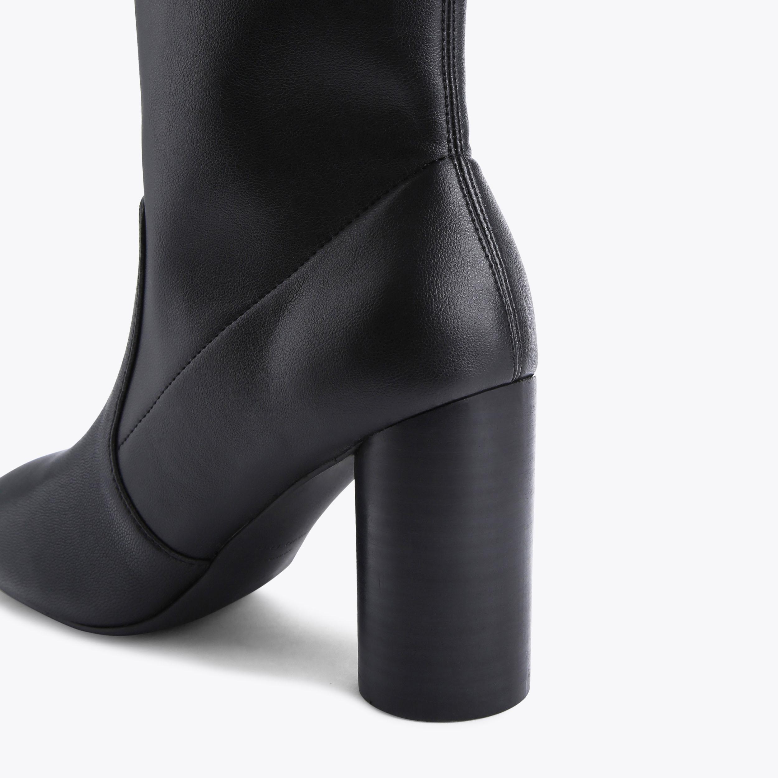 LANGLEY ROUND ANKLE BOOT Black Leather Ankle Boot by KURT GEIGER LONDON