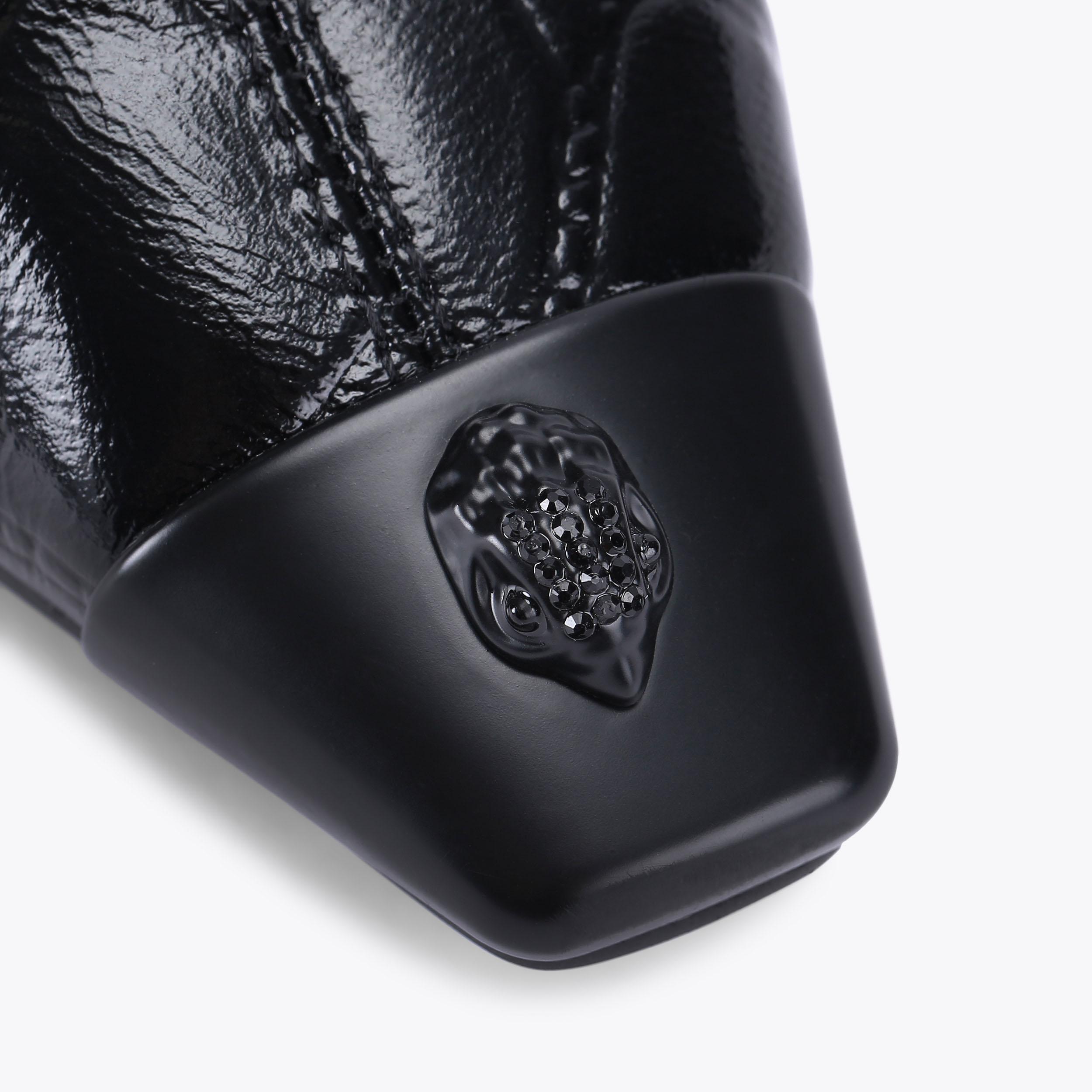 REGENT KNEE BOOT Black Croc Knee High Boot by KURT GEIGER LONDON