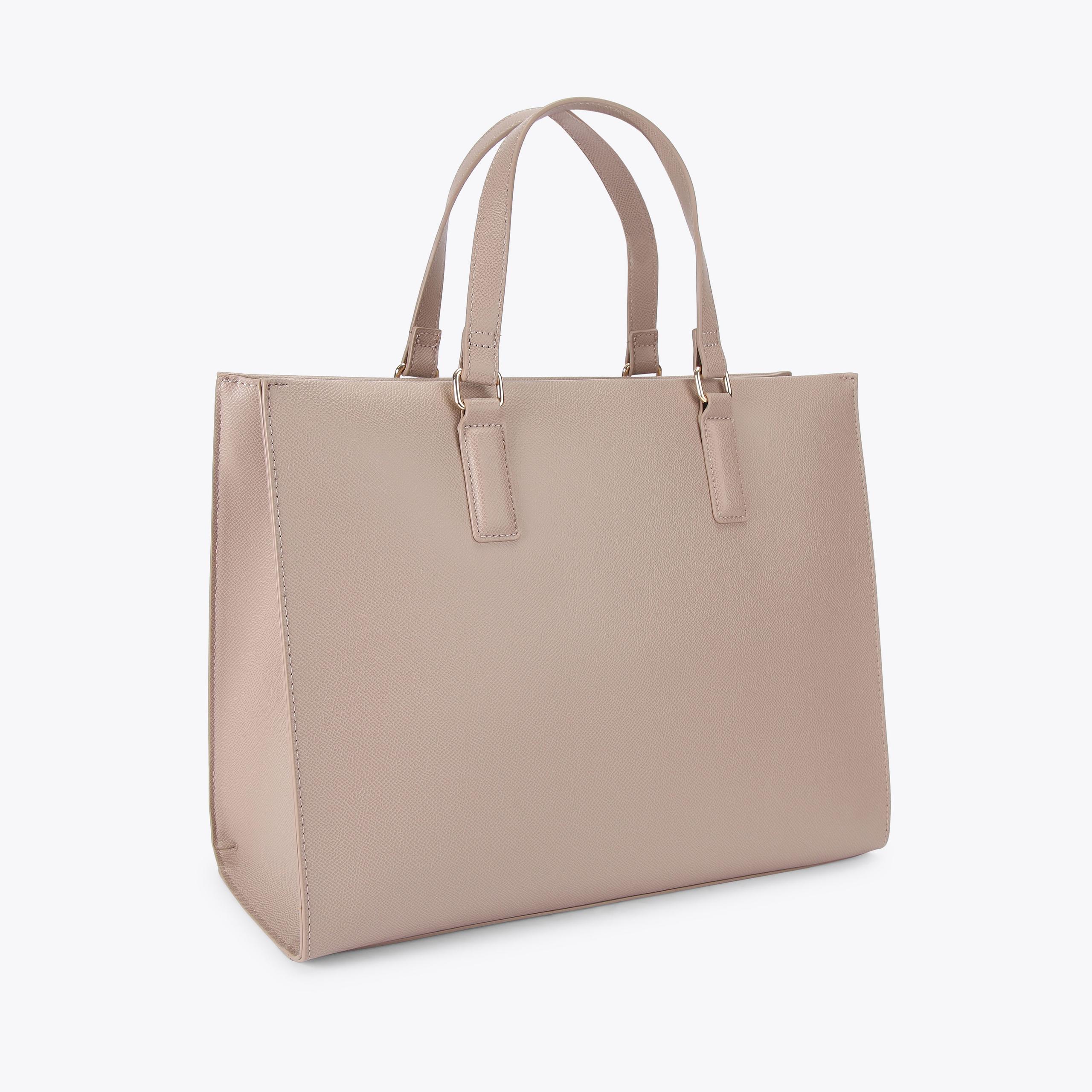 FRAME LARGE TOTE Taupe Textured Large Tote Bag by CARVELA