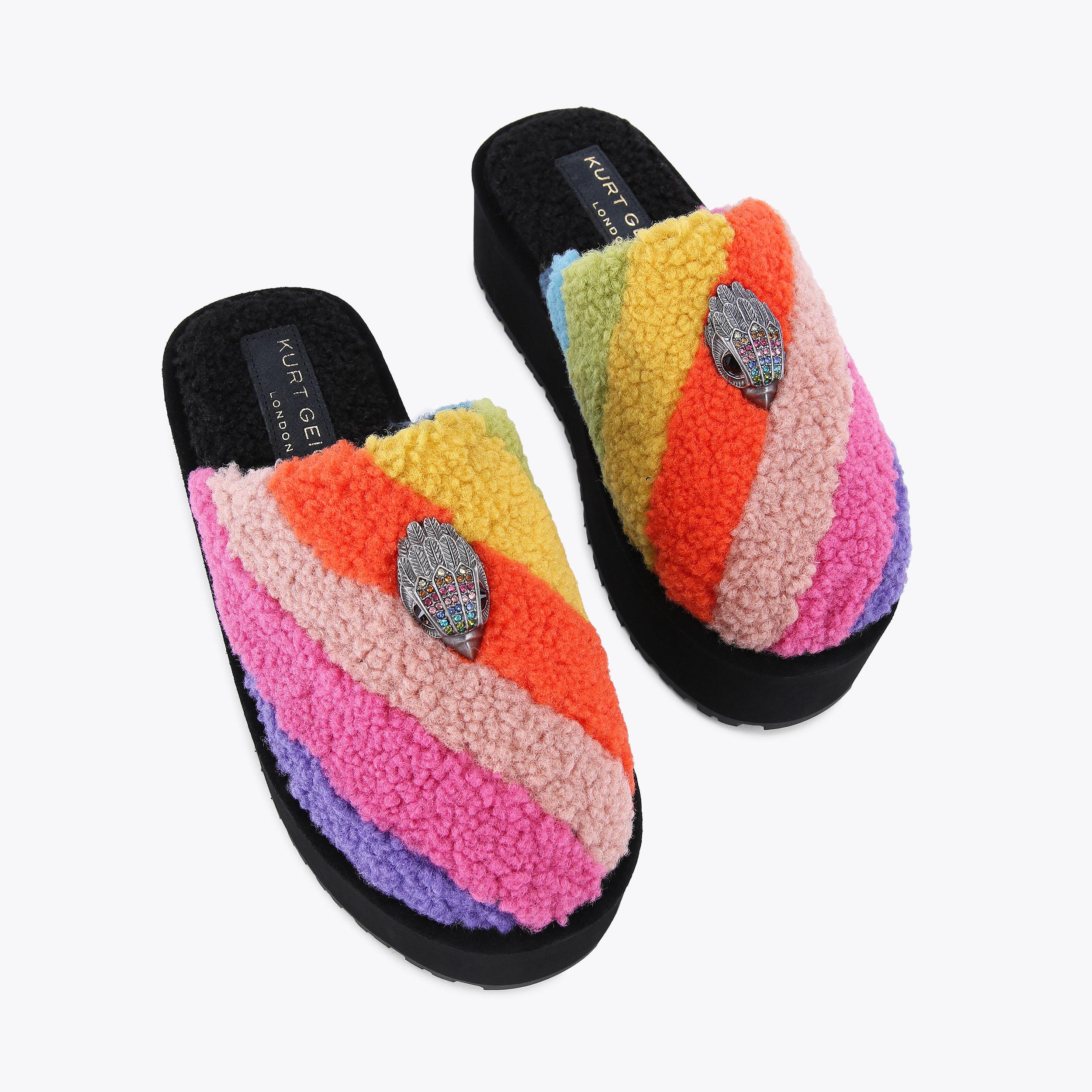 KENSINGTON PUMP SLIPPER Shearling Striped Slipper by KURT GEIGER LONDON