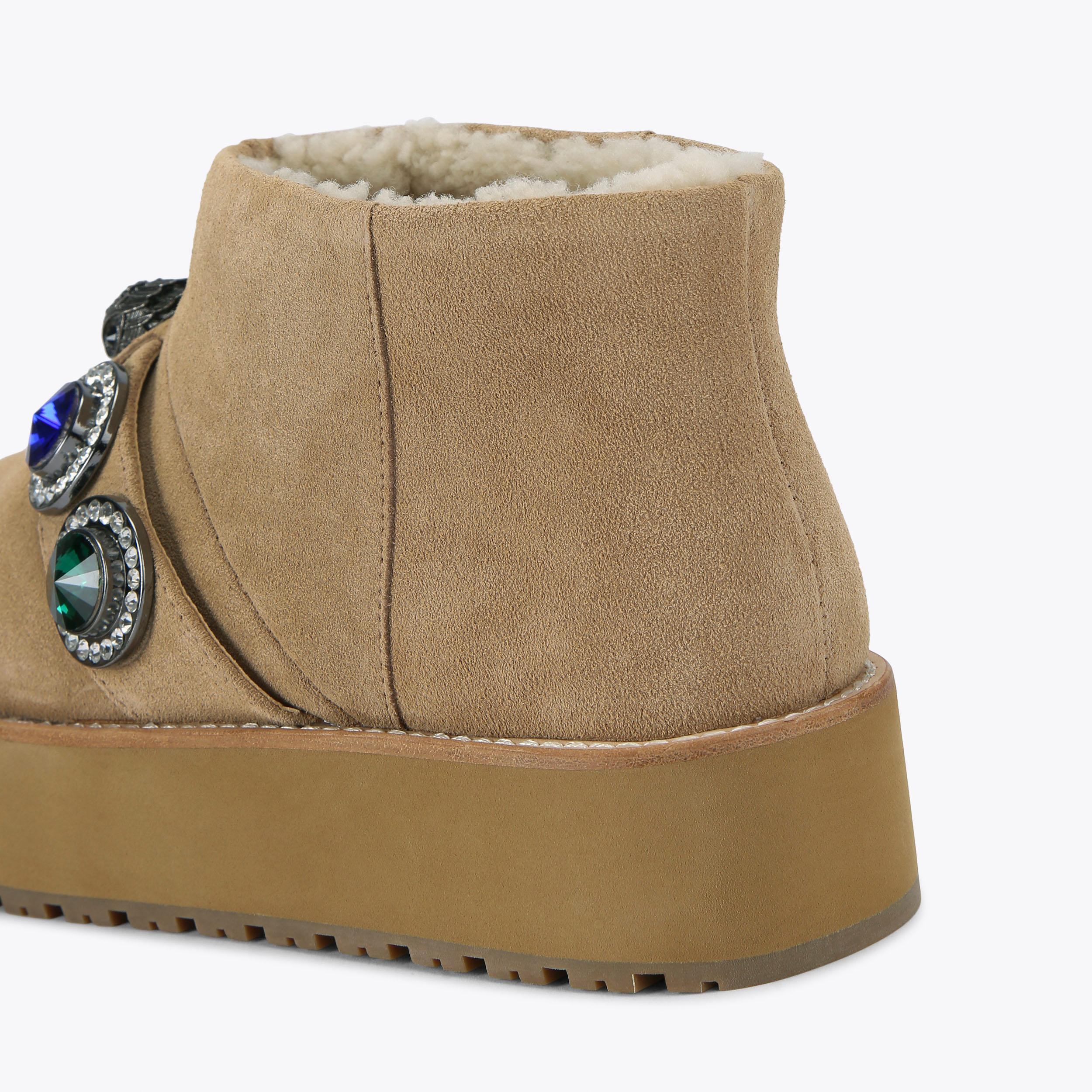 OCTAVIA TEDDY BOOTIE Suede Slip On Bootie by KURT GEIGER LONDON