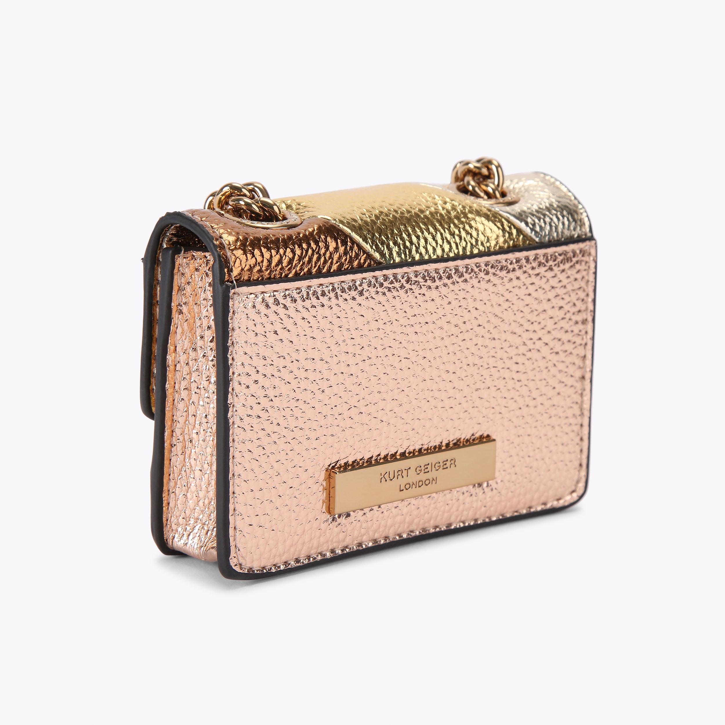 MICRO KENSINGTON L Metallic Pebble Grain Micro Cross Body Bag by KURT ...