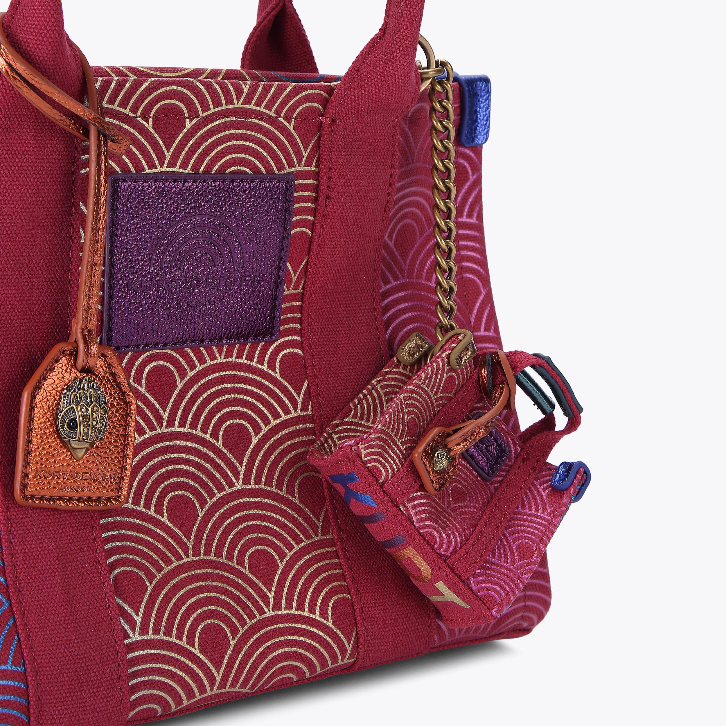 SOUTHBANK KEYRING Red Canvas Keyring by KURT GEIGER LONDON