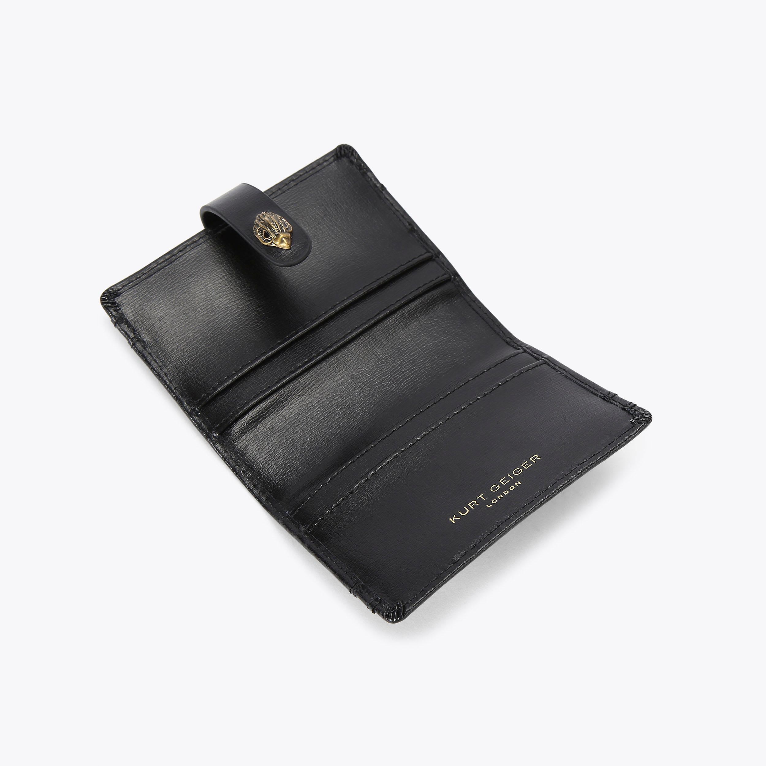 BOND MULTI CARD HOLDER Black Leather Fold Wallet by KURT GEIGER LONDON