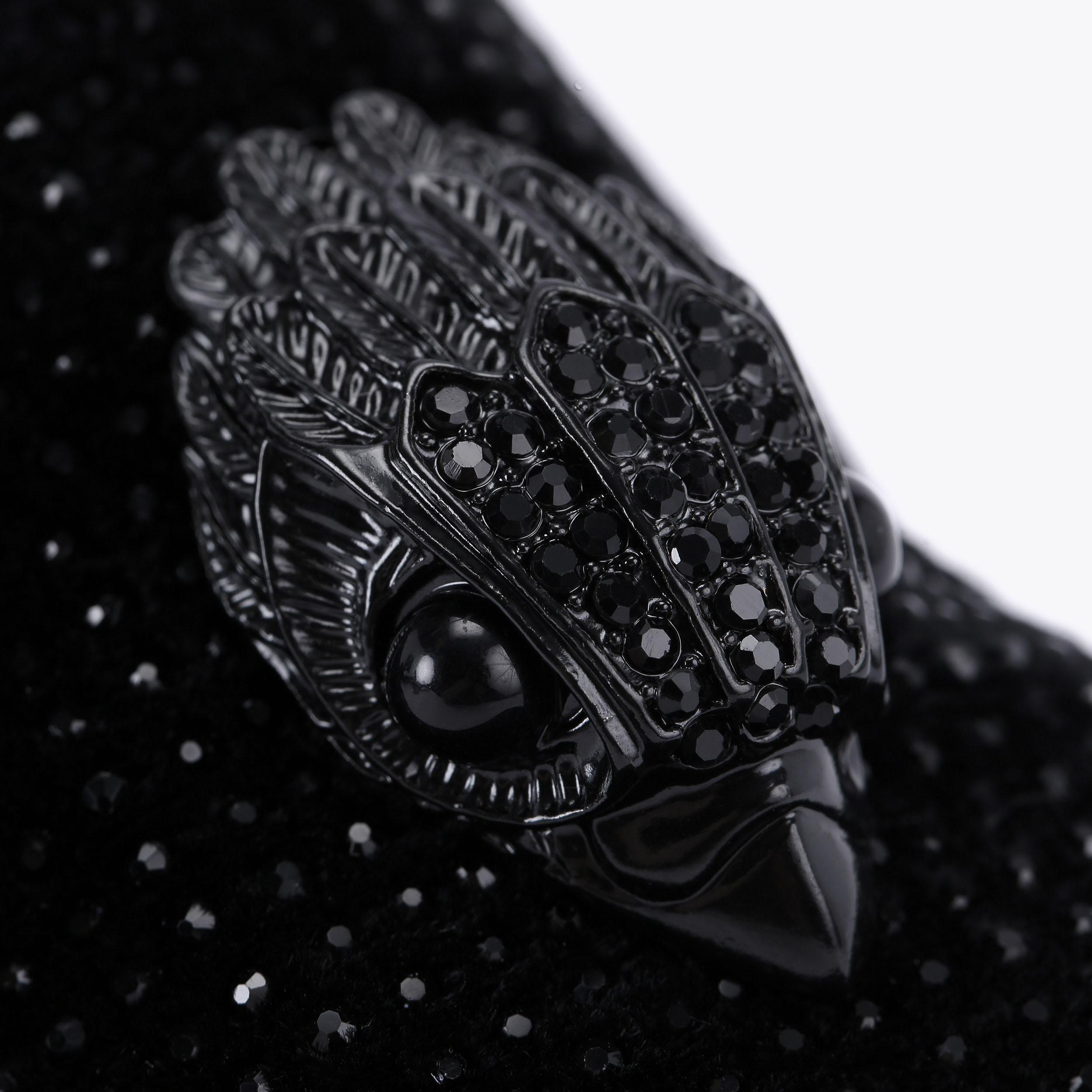 HUGH EAGLE Black Crystal Slip On Loafer by KURT GEIGER LONDON