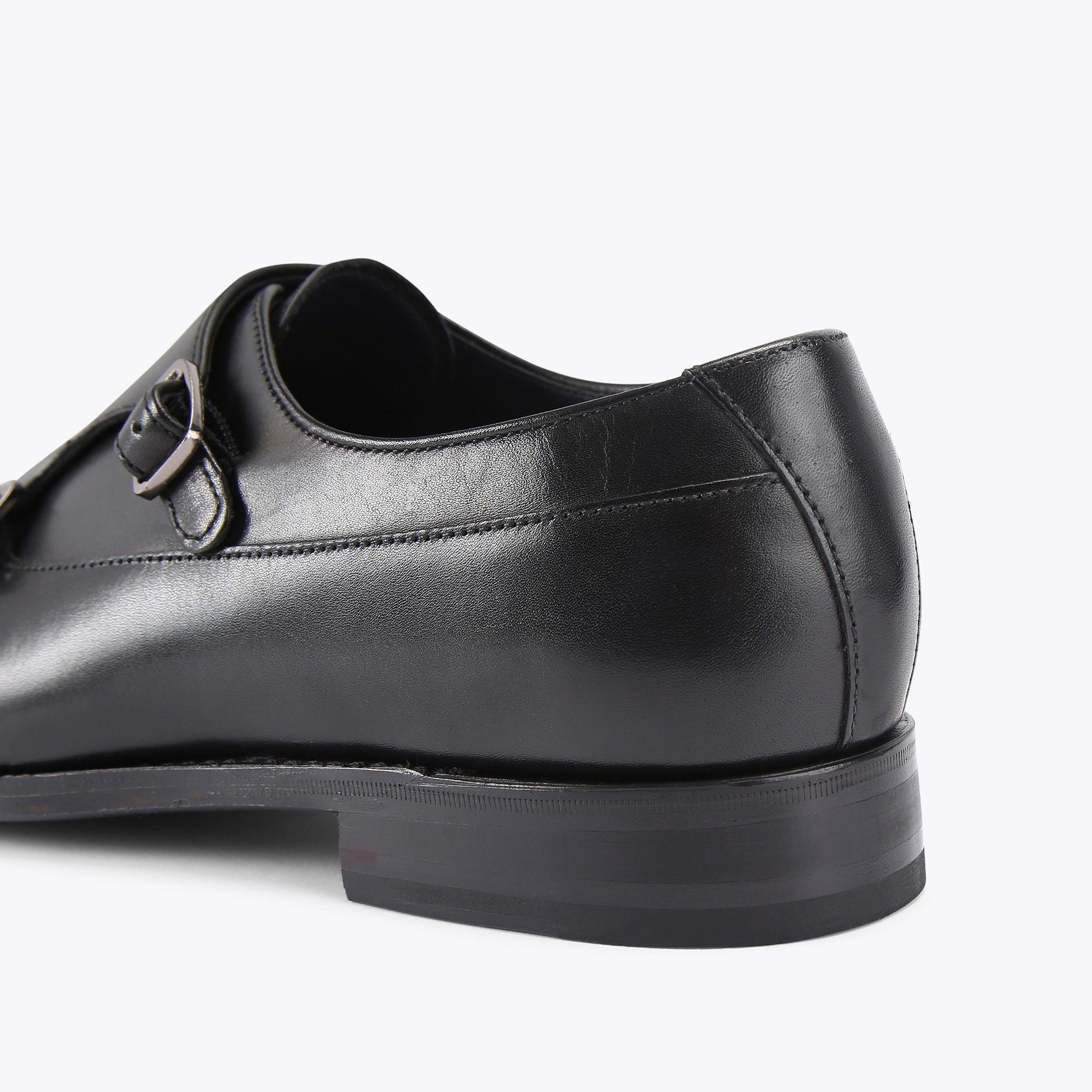 SLOANE MONK GW Black Leather Monk Shoe by KURT GEIGER LONDON