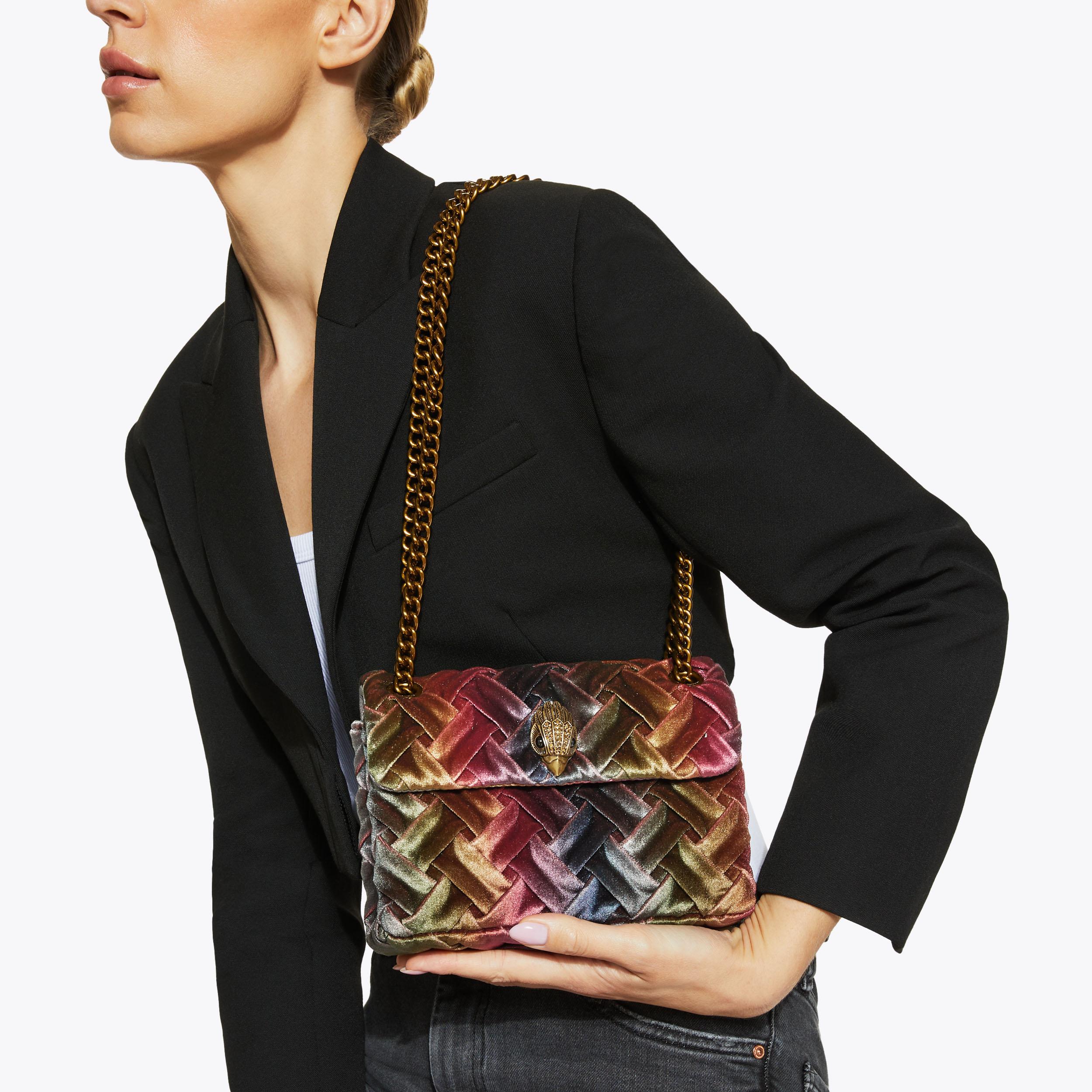 VELVET MINI KENSINGTON Velvet Ombre Fabric Cross Body Bag by KURT ...