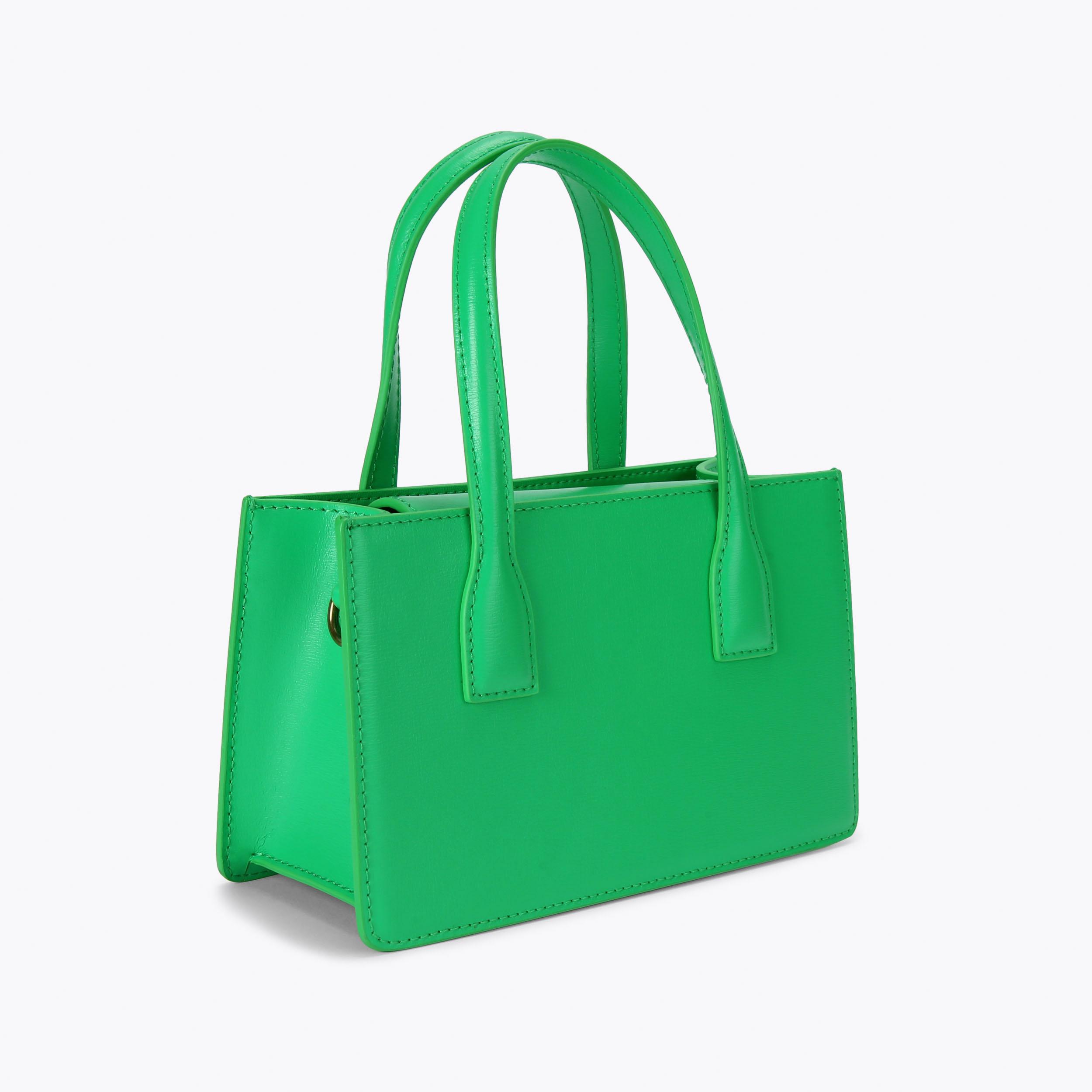 MINI BOND TOTE Neon Green Mini Tote Bag by KURT GEIGER LONDON