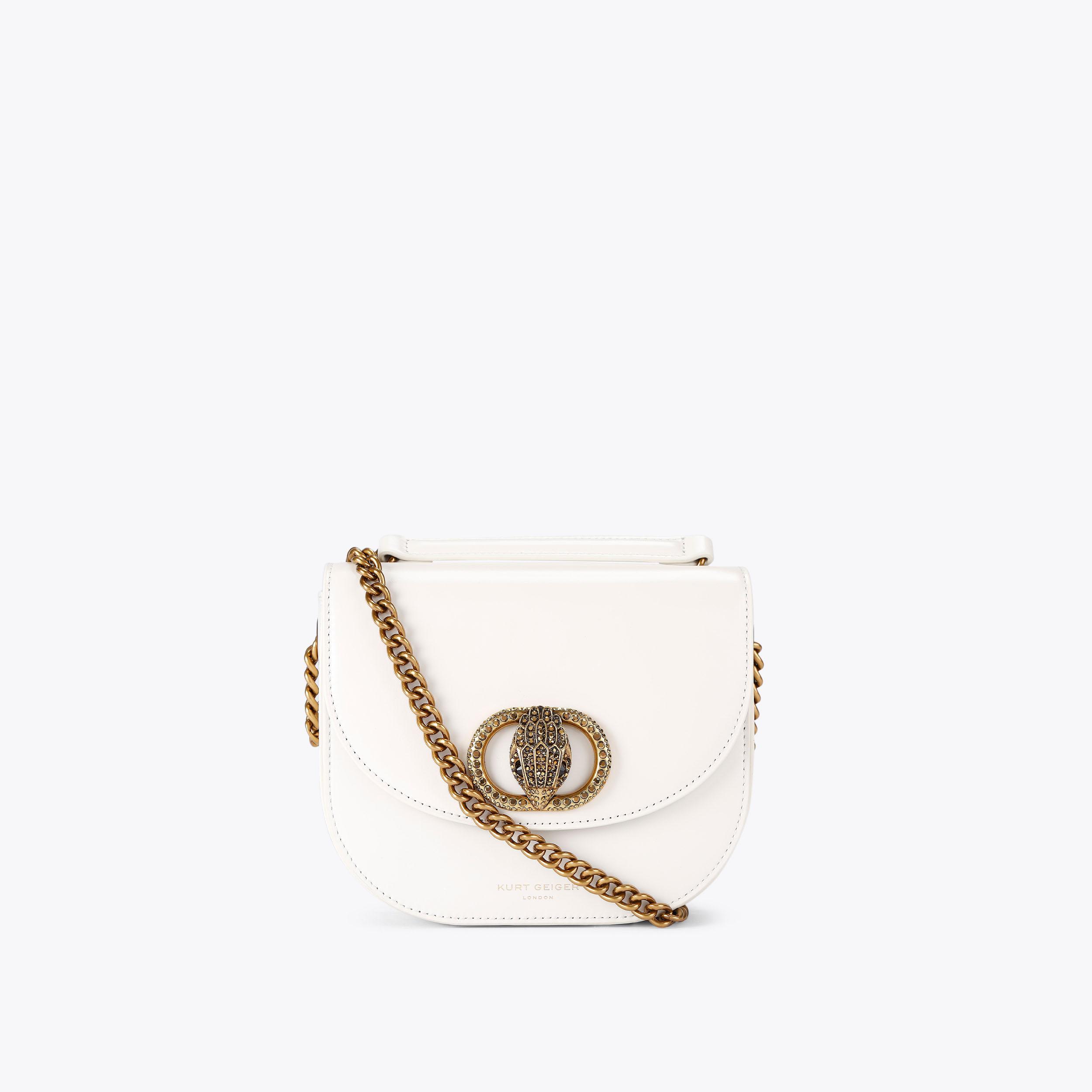 CHELSEA SADDLE BAG Bone Leather Chelsea Saddle Bag by KURT GEIGER LONDON