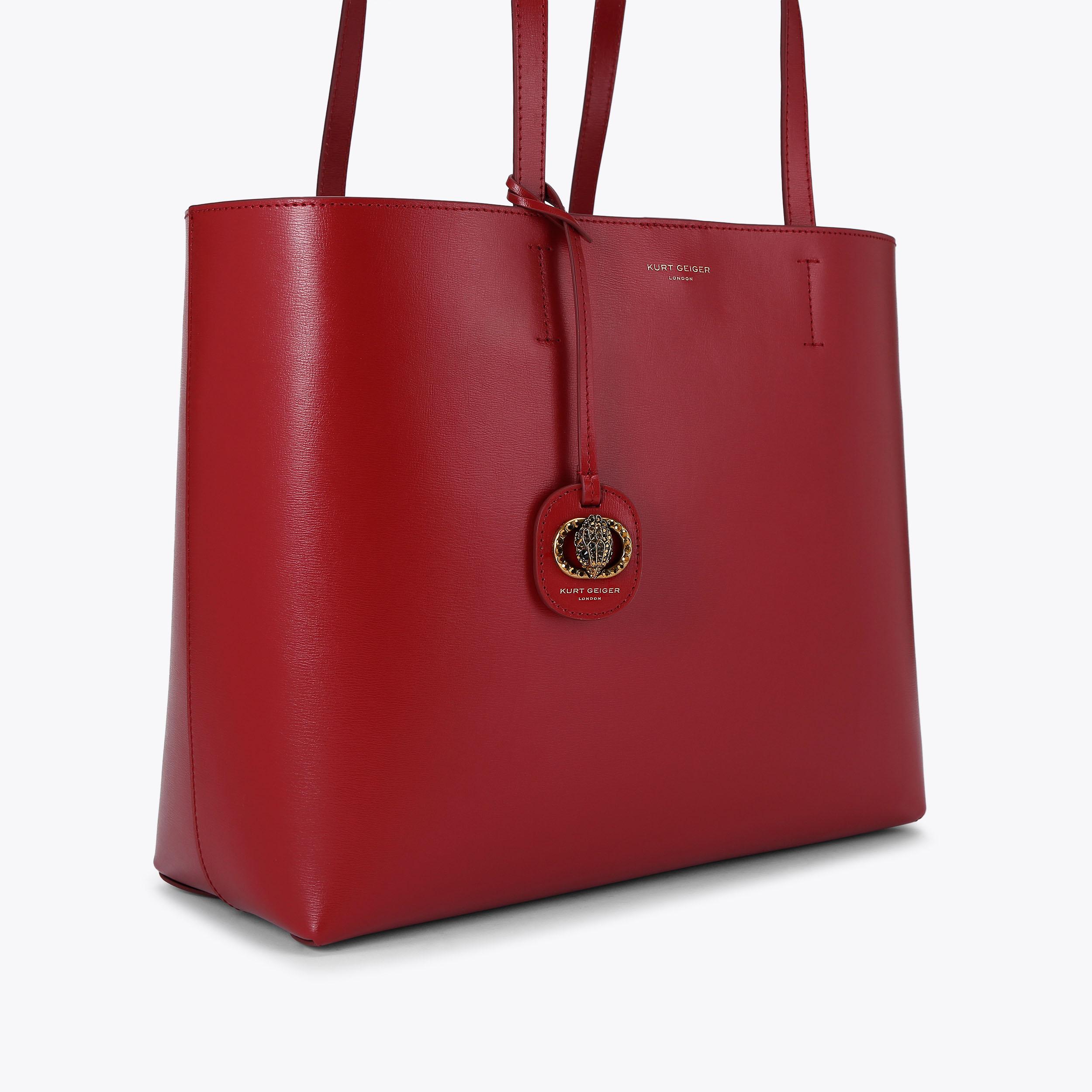 CHELSEA SHOPPER BAG Red Leather Shopper Bag by KURT GEIGER LONDON