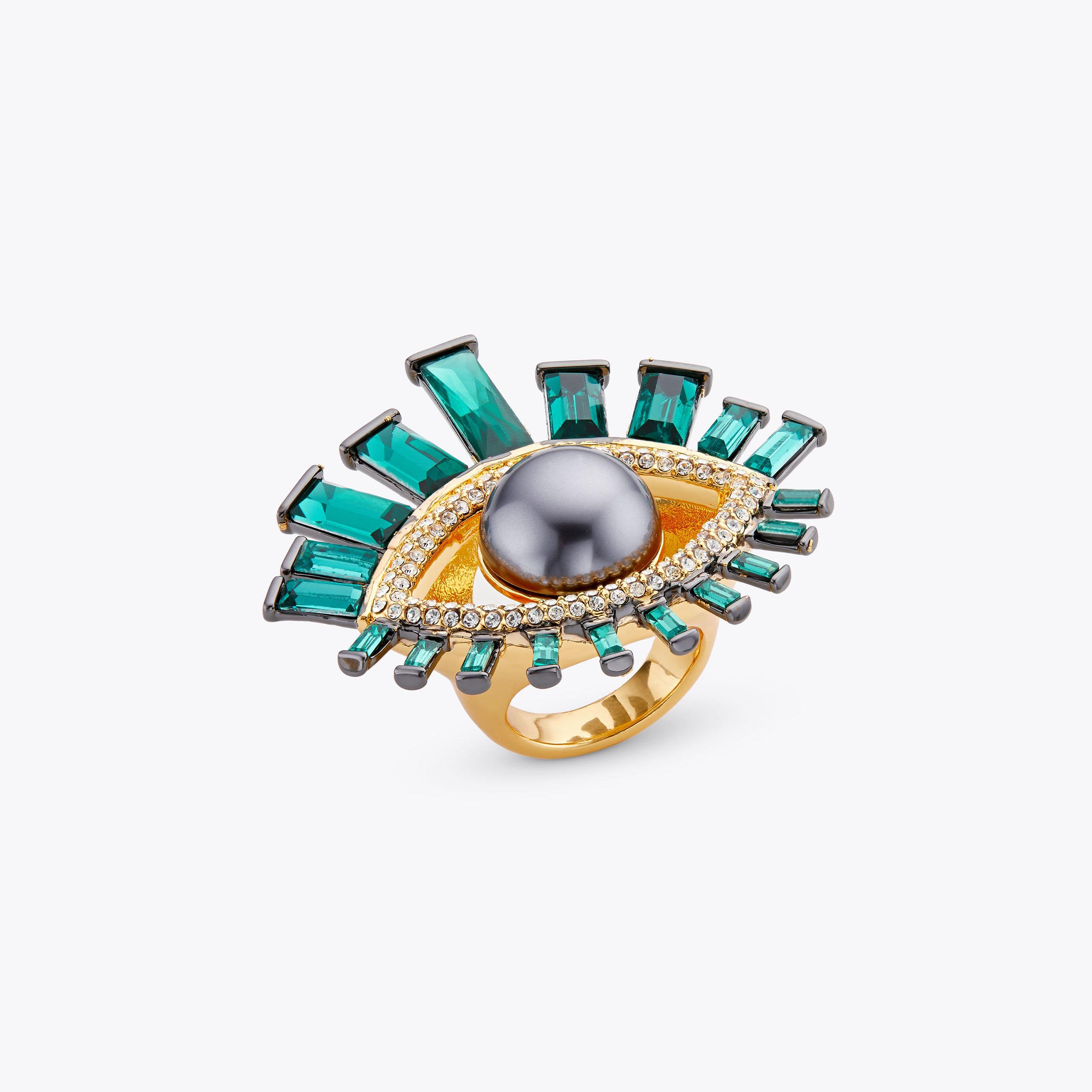 LG PAVE EYE COCKTAIL RING Evil Eye Ring by KURT GEIGER LONDON