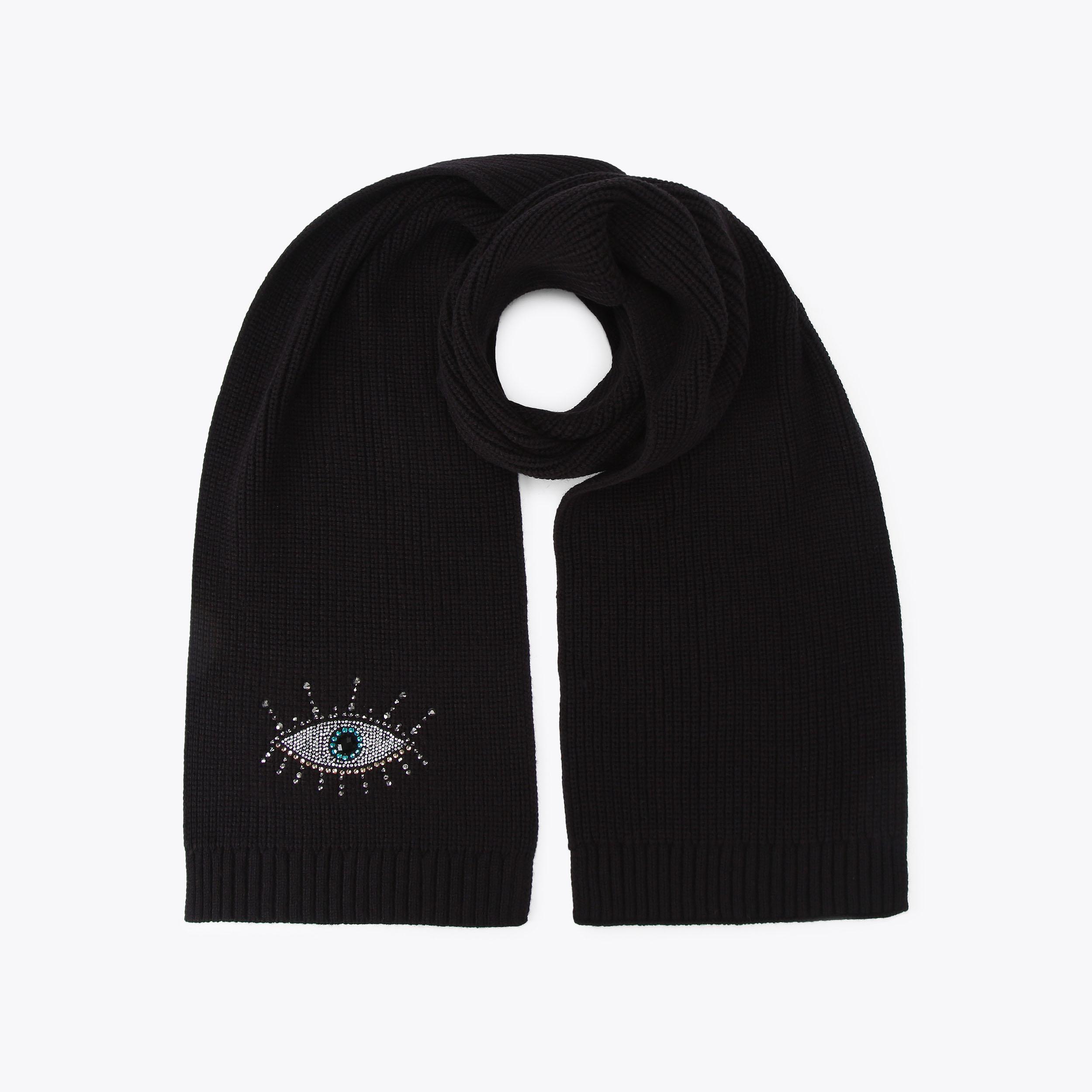 EVIL EYE SCARF Black Evil Eye Scarf by KURT GEIGER LONDON