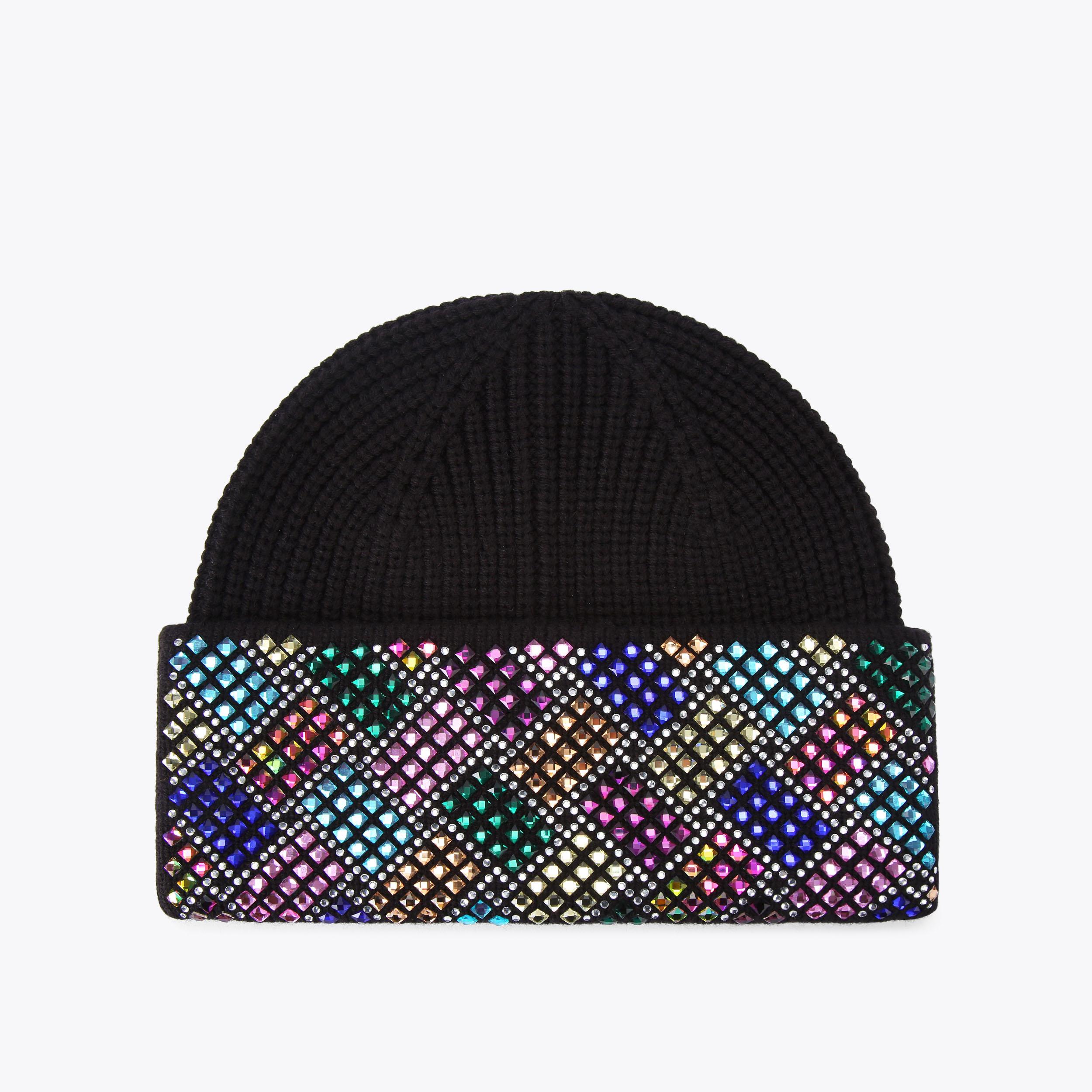 CRYSTAL KENSINGTON BEANIE Crystal Turn Up Beanie by KURT GEIGER LONDON