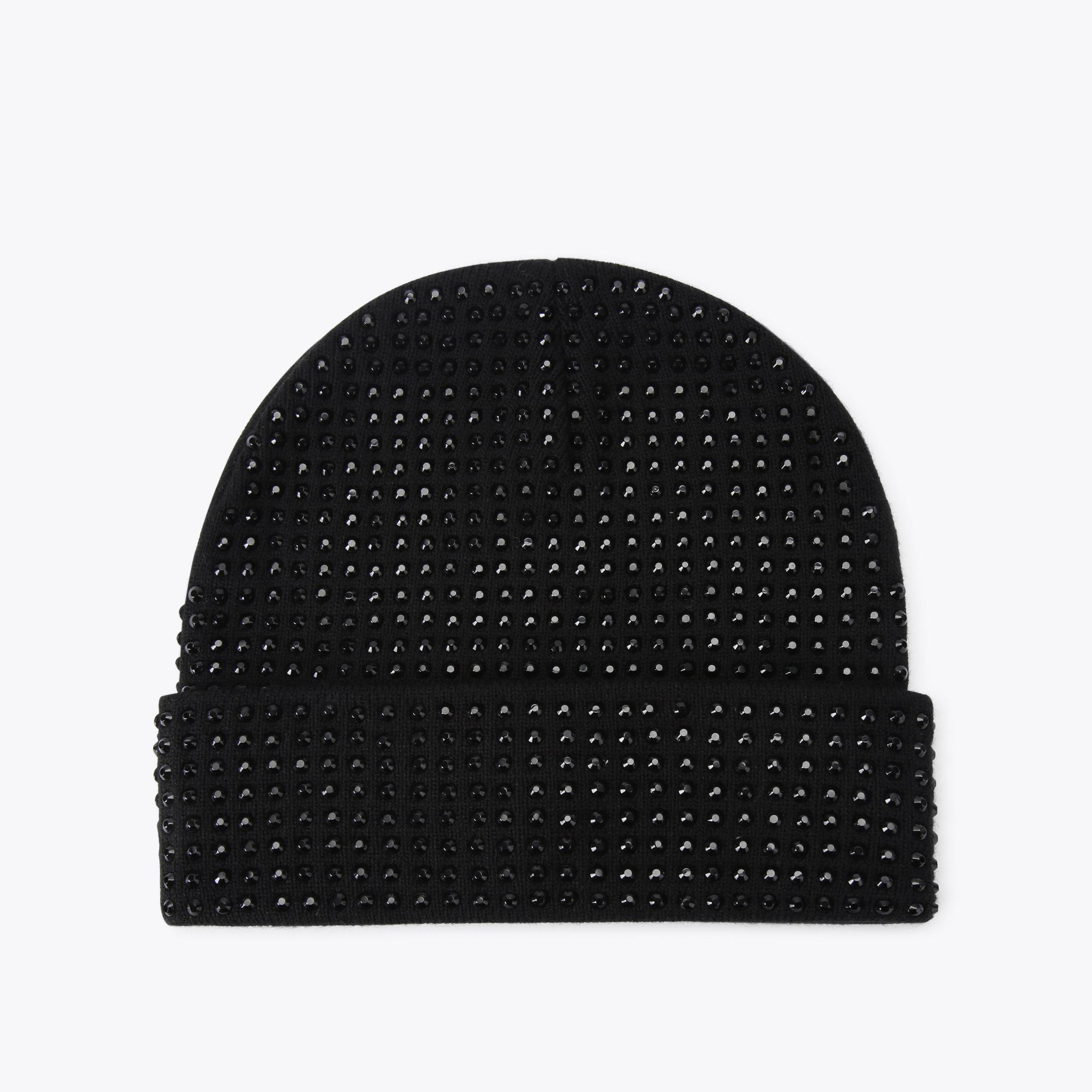 CRYSTAL EAGLE BEANIE Black Crystal Beanie Hat by KURT GEIGER LONDON