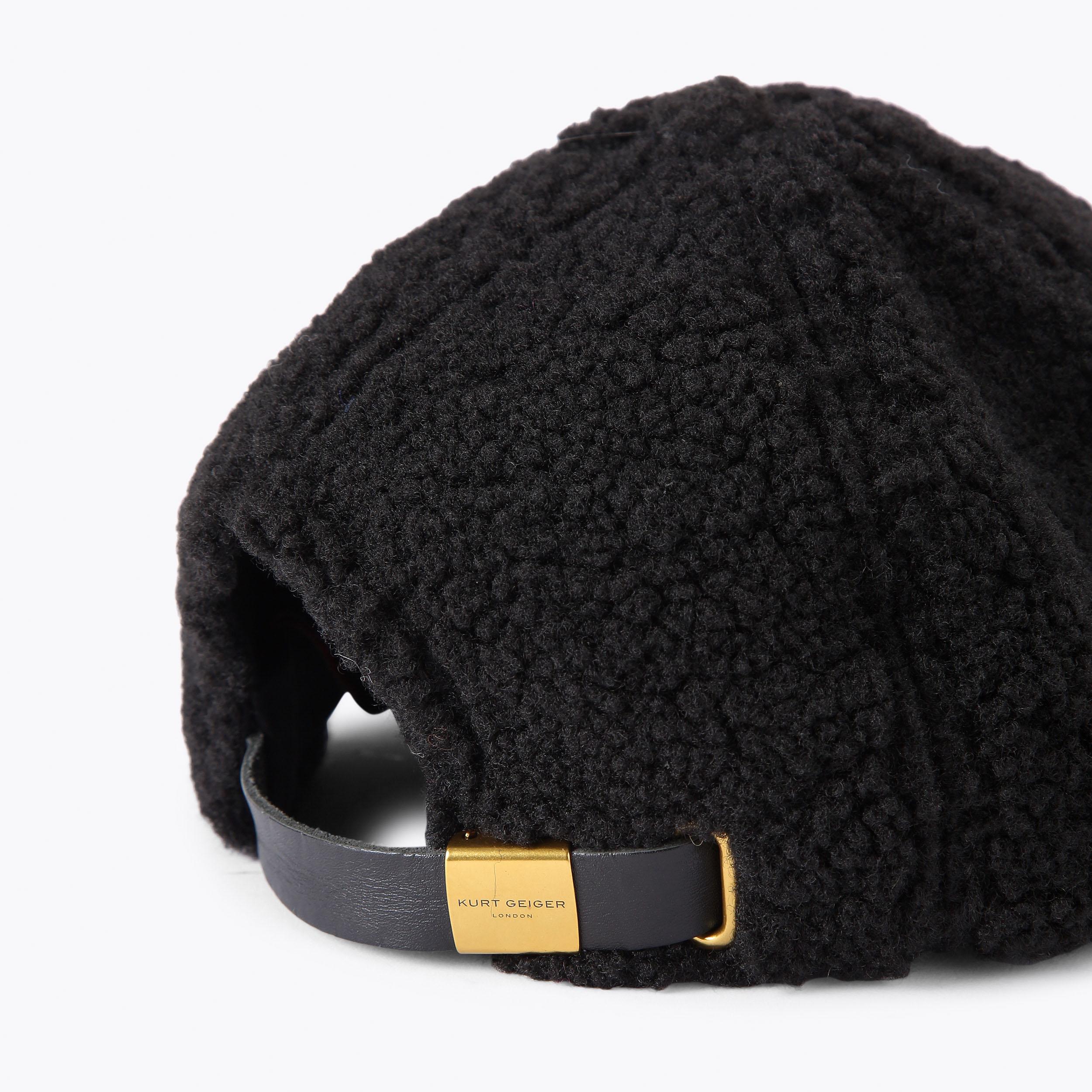 TEDDY CAP Black Teddy Cap by KURT GEIGER LONDON