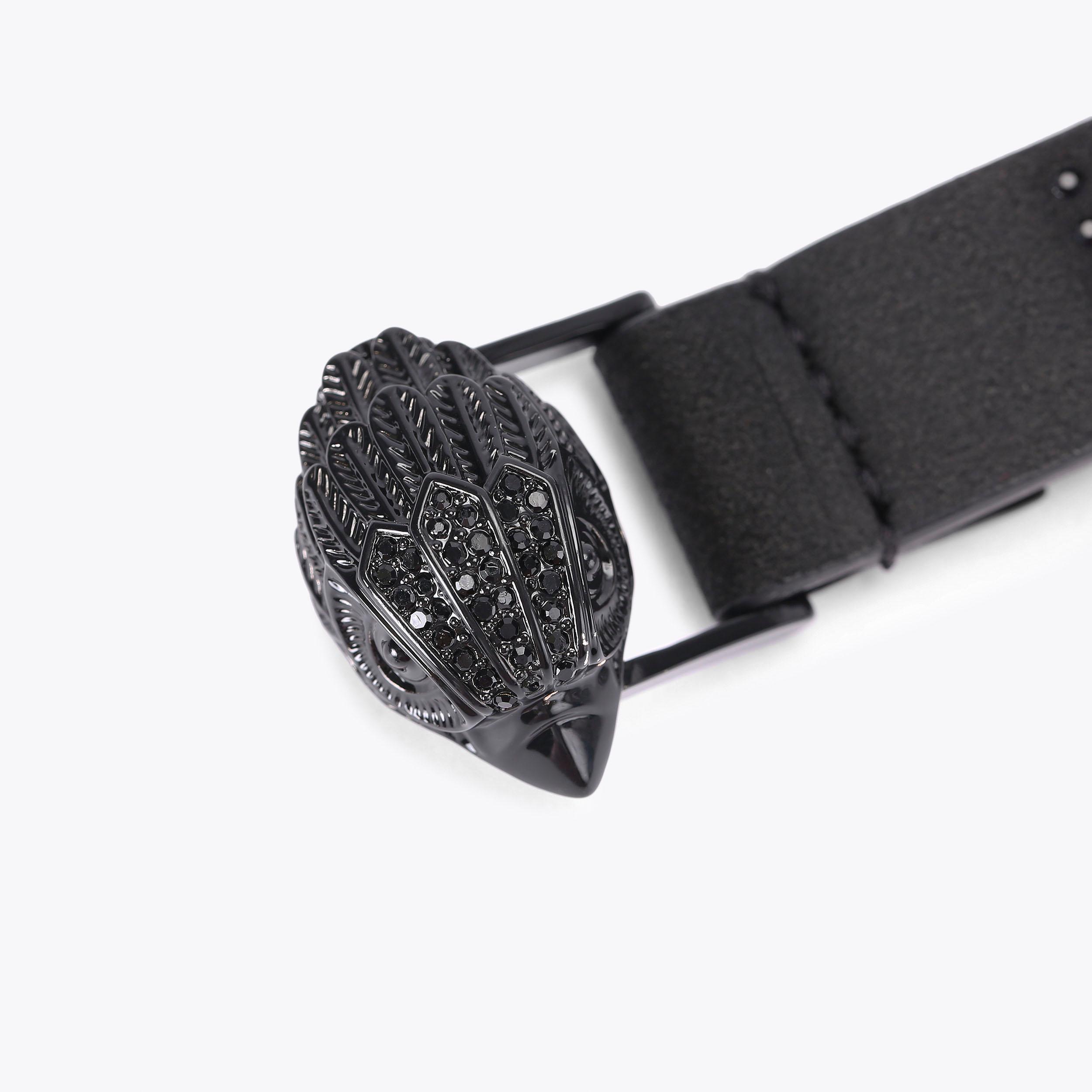 KENSINGTON GEM 20 BELT Black Crystal Belt by KURT GEIGER LONDON