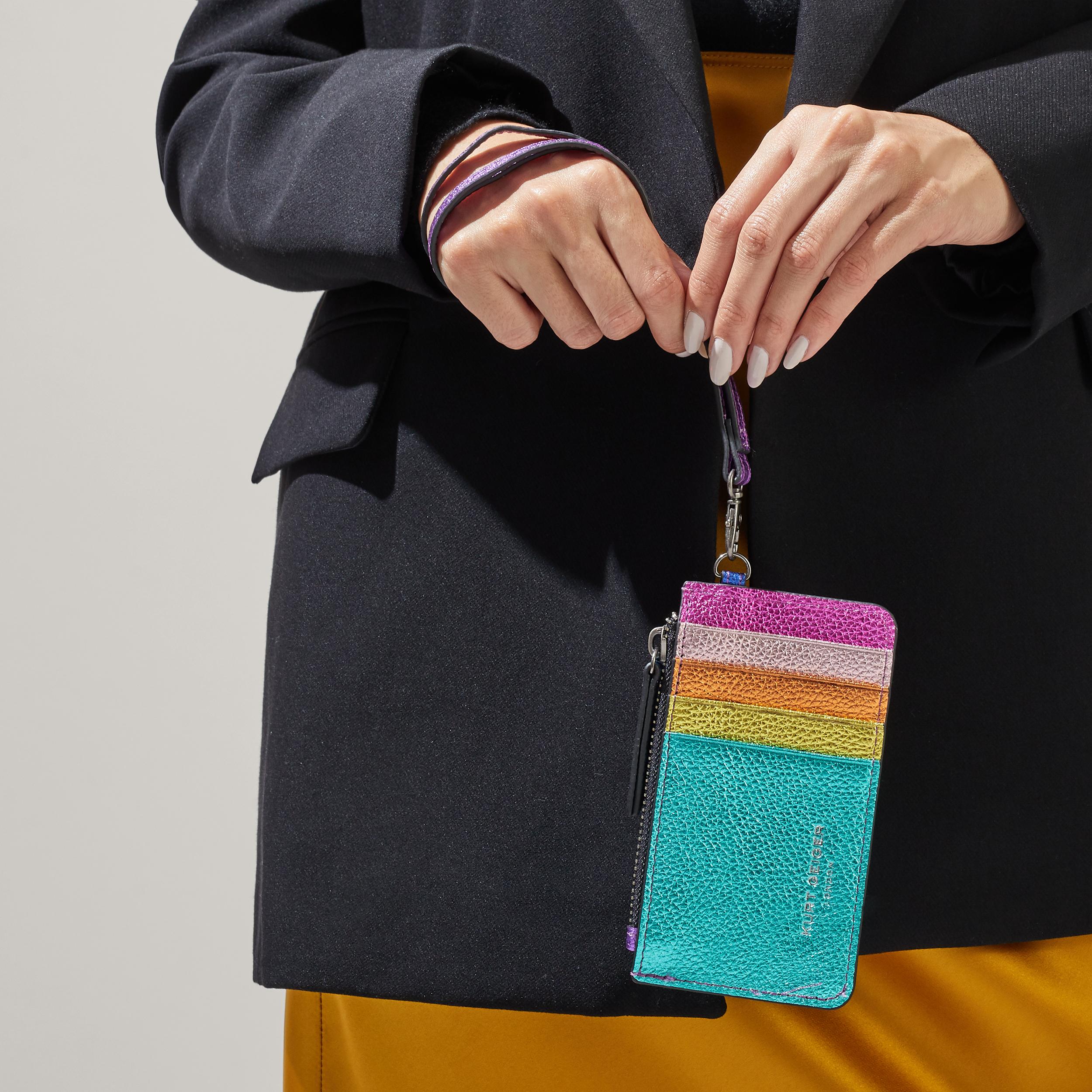 CARD HOLDER W STRAP Rainbow Card Holder by KURT GEIGER LONDON