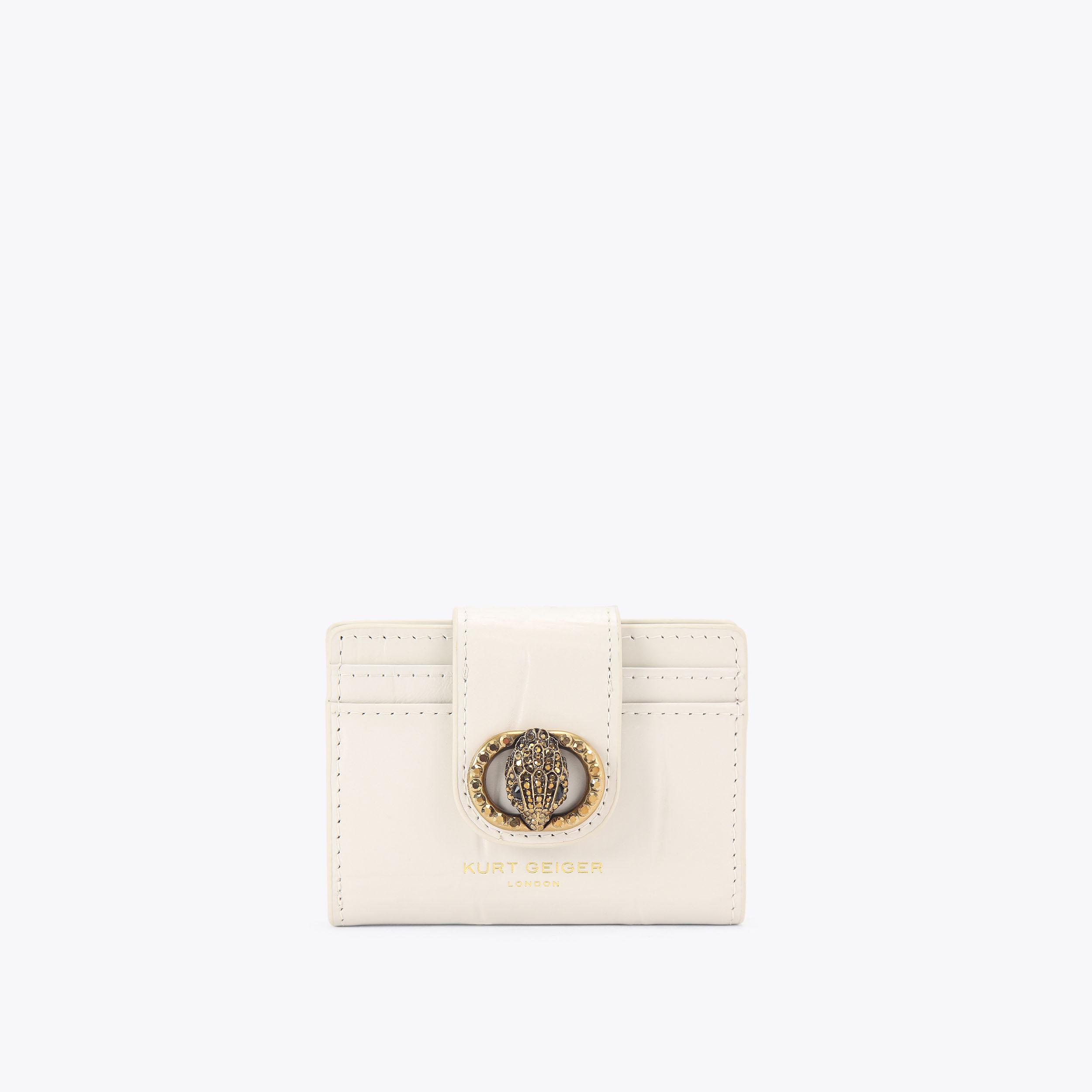 CHELSEA MULTI CARD Bone Croc Wallet by KURT GEIGER LONDON