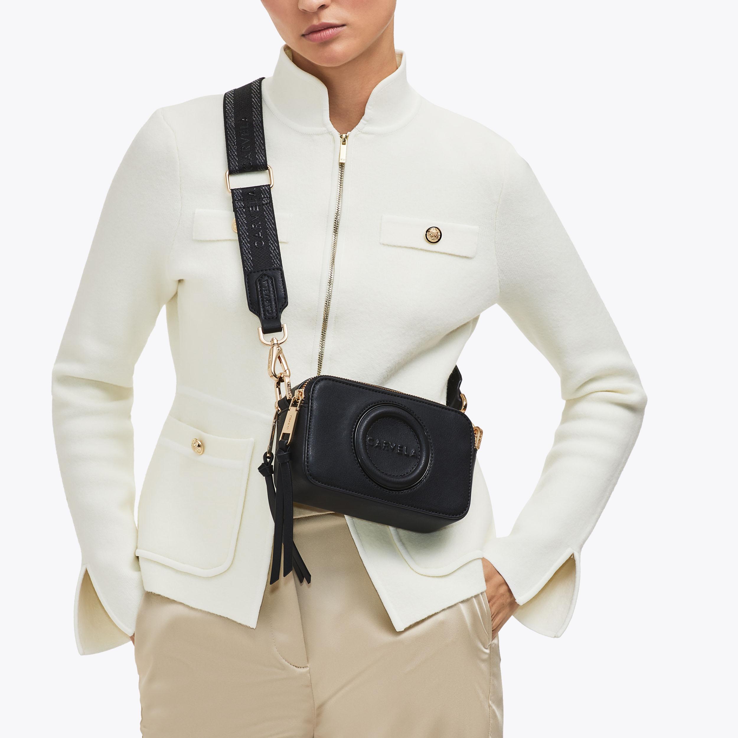 MINI ROMA CIRCLE Black Camera Bag by CARVELA