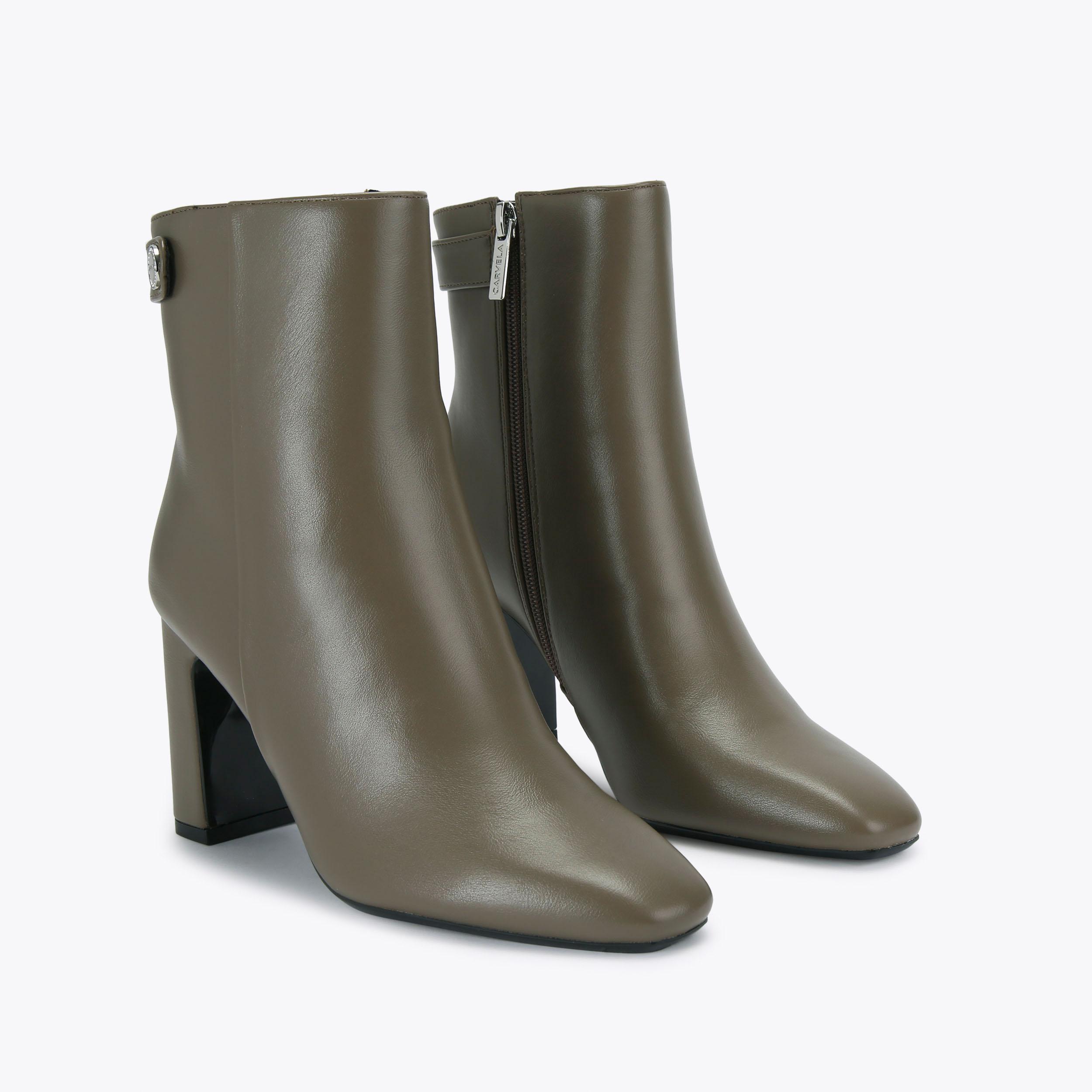 JACKPOT ANKLE Khaki Heeled Ankle Boot by CARVELA