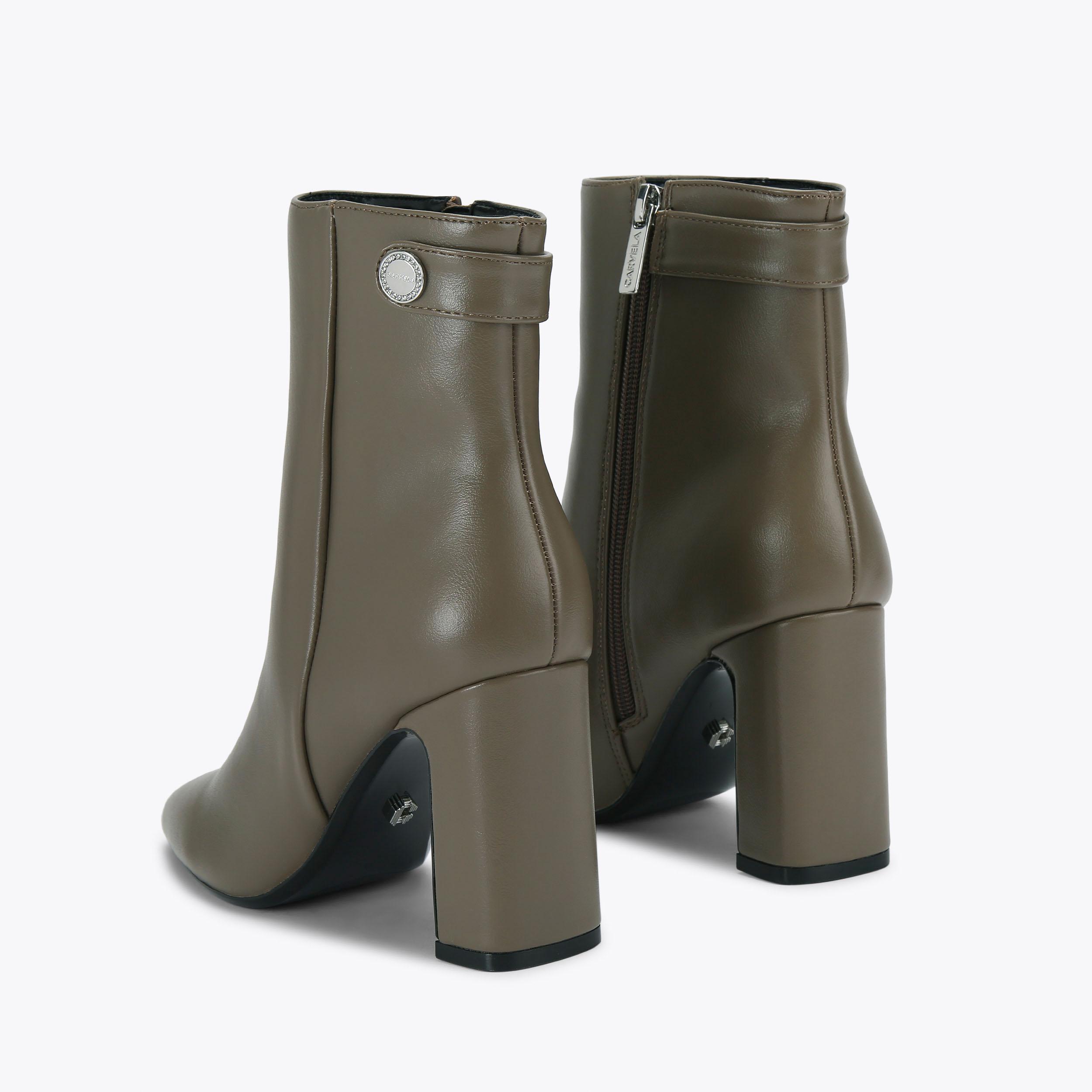 JACKPOT ANKLE Khaki Heeled Ankle Boot by CARVELA