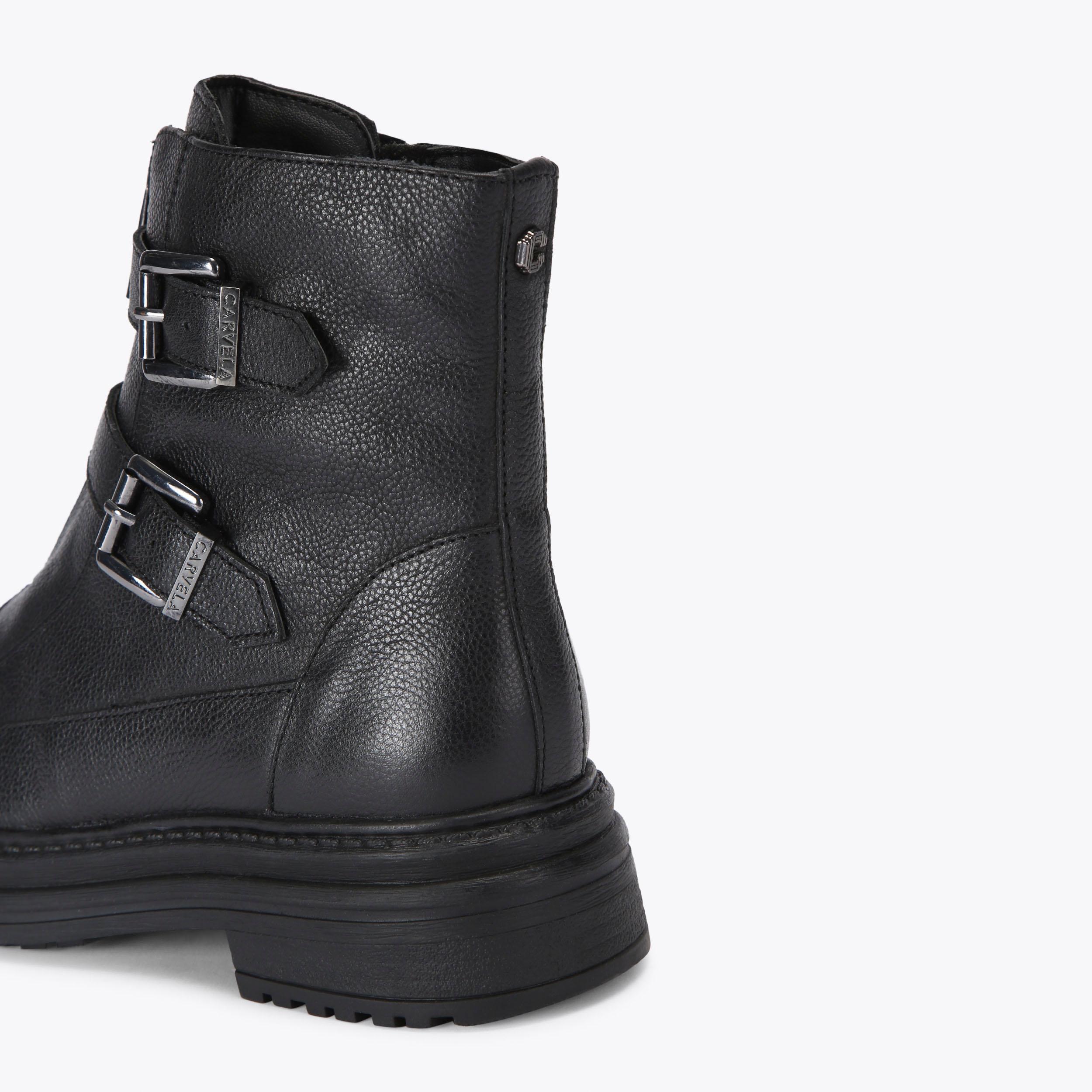 CAPITAL Black Leather Ankle Boot by CARVELA