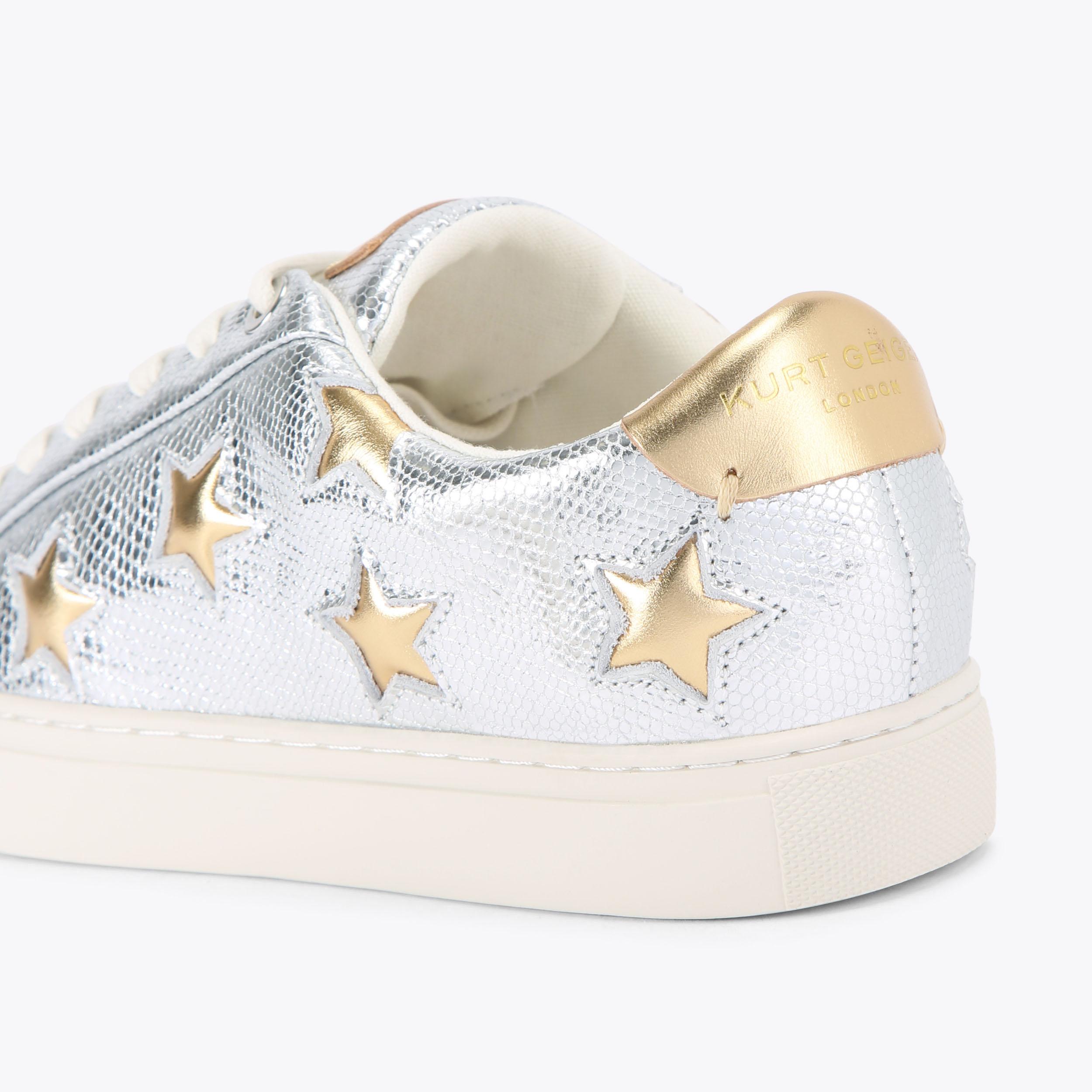 LANE STAR Silver Star Sneaker by KURT GEIGER LONDON