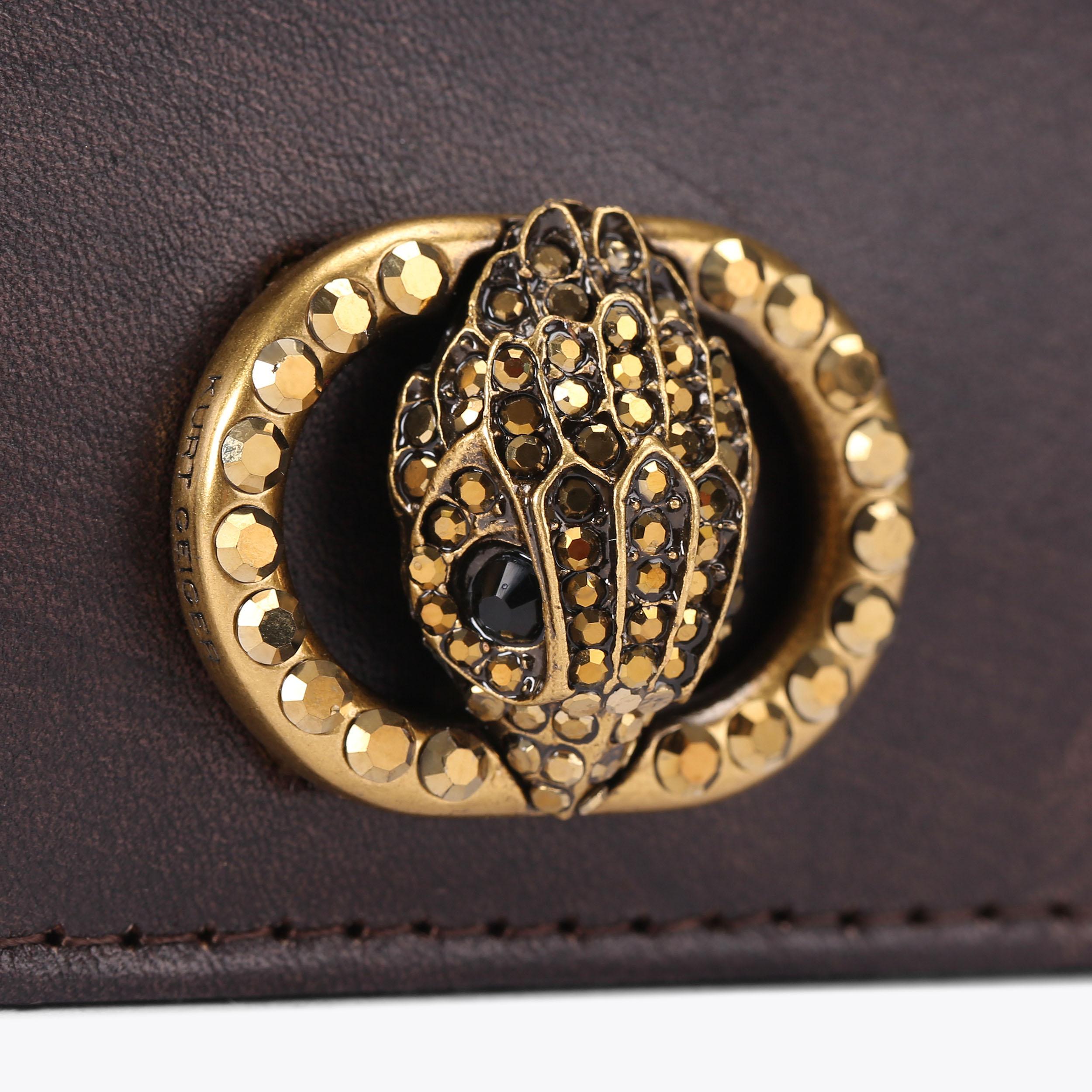 CHELSEA CARD HOLDER Brushed Brown Card Holder by KURT GEIGER LONDON
