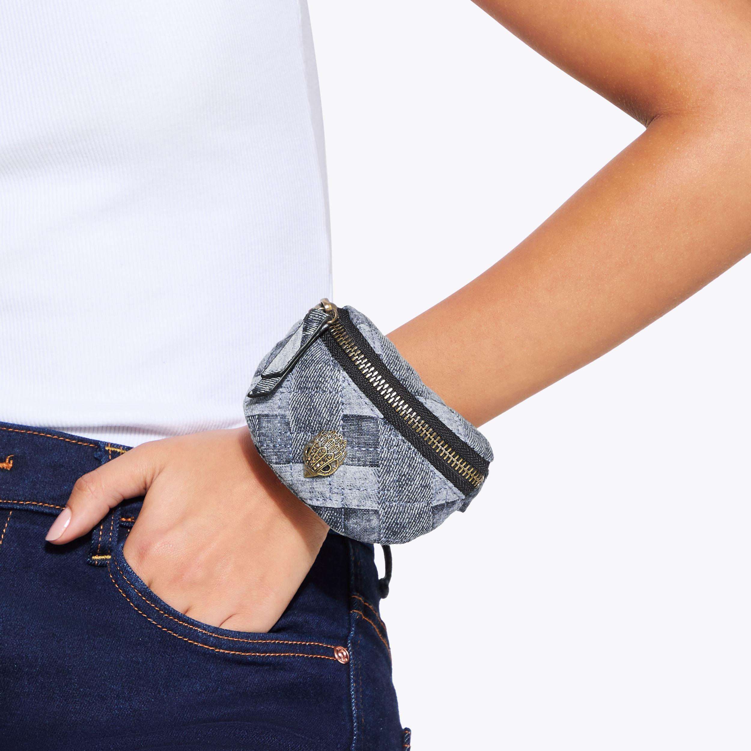 KENSINGTON WRISLET Blue Denim Wristlet by KURT GEIGER LONDON