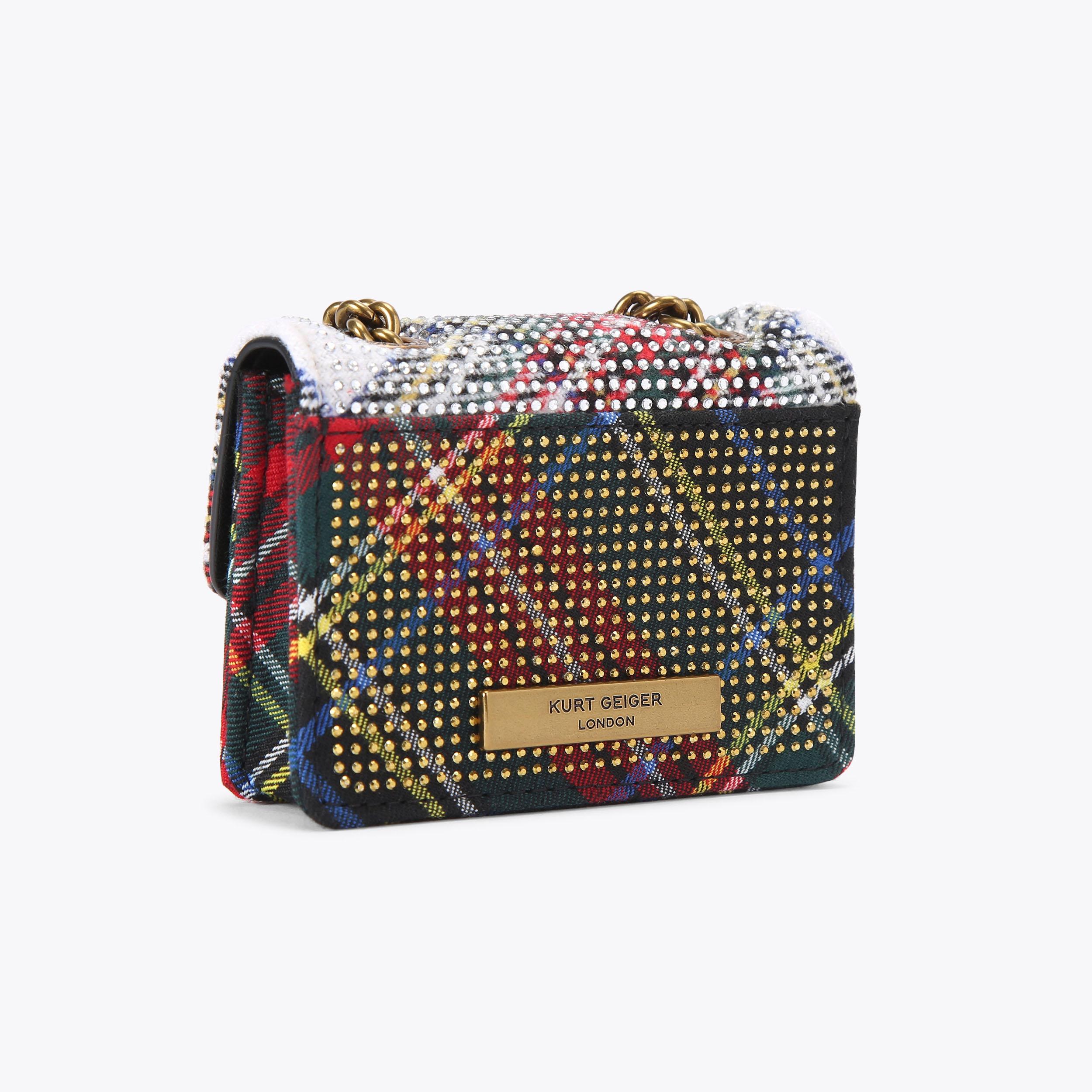MICRO KENSINGTON Tartan Micro Cross Body Bag by KURT GEIGER LONDON